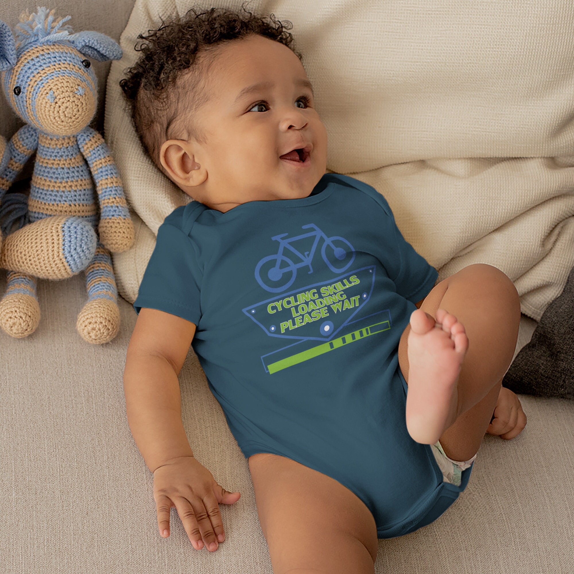 Baby Bodysuit Funny Baby Shower Favors Cycling Skills Loading... Please ...