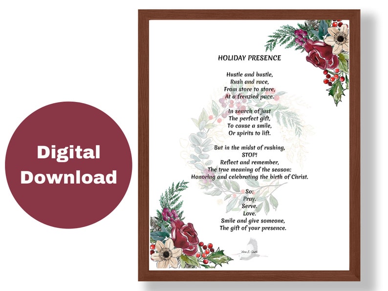 Christmas Poem Art Print, Holiday Decor (digital Download) - Etsy