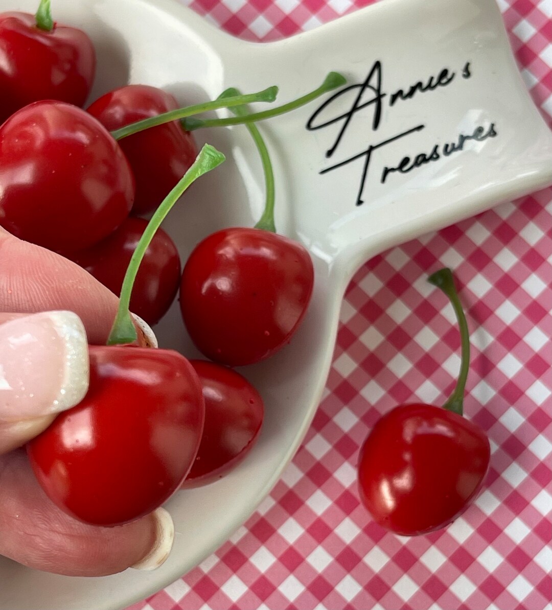Large Fake Cherries for Fake Baking | Realistic Cherries | Printed ...