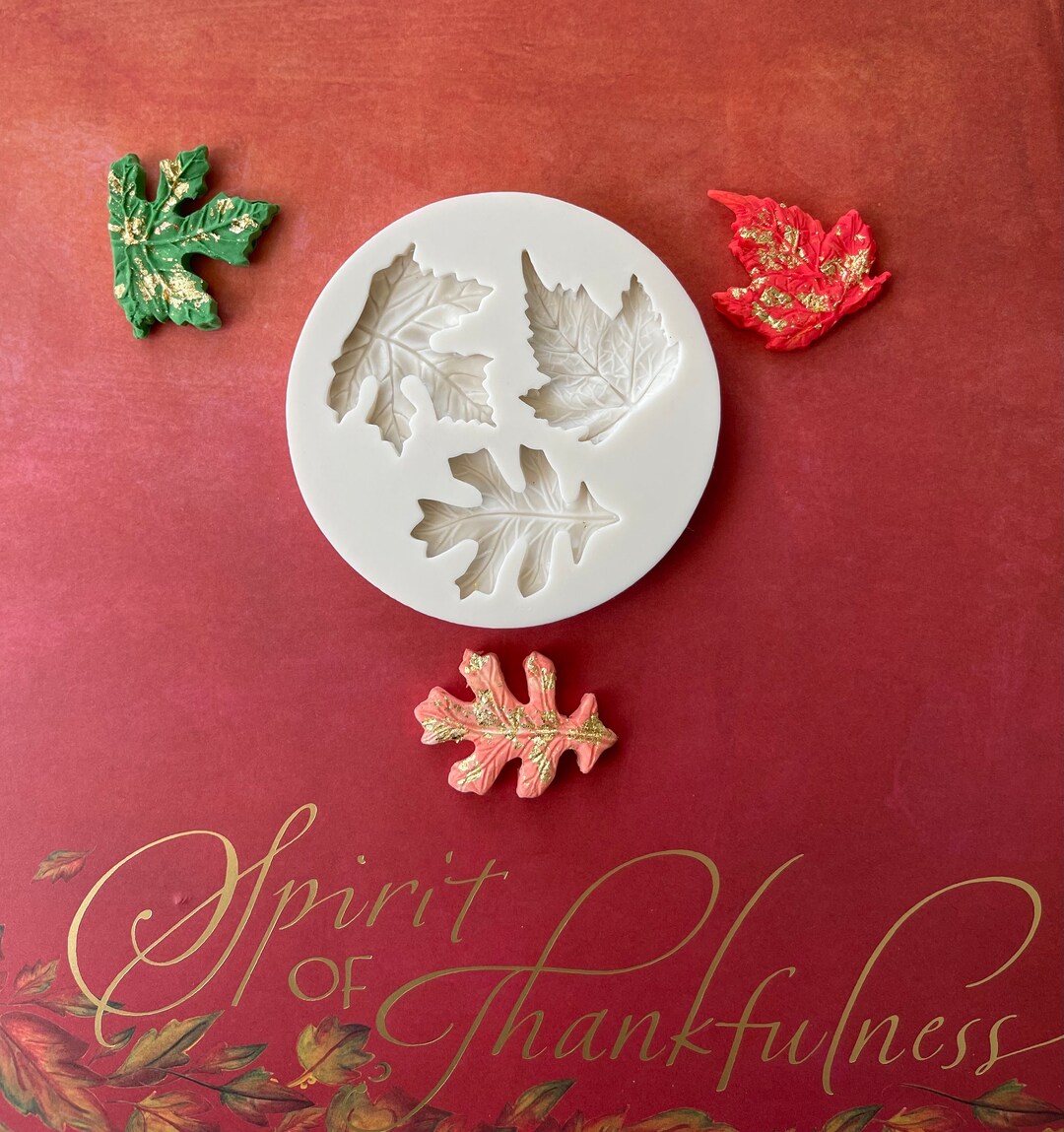 Fall Leaf Silicone Mold | 3 Cavity Silicone Mold | Autumn Leaves ...