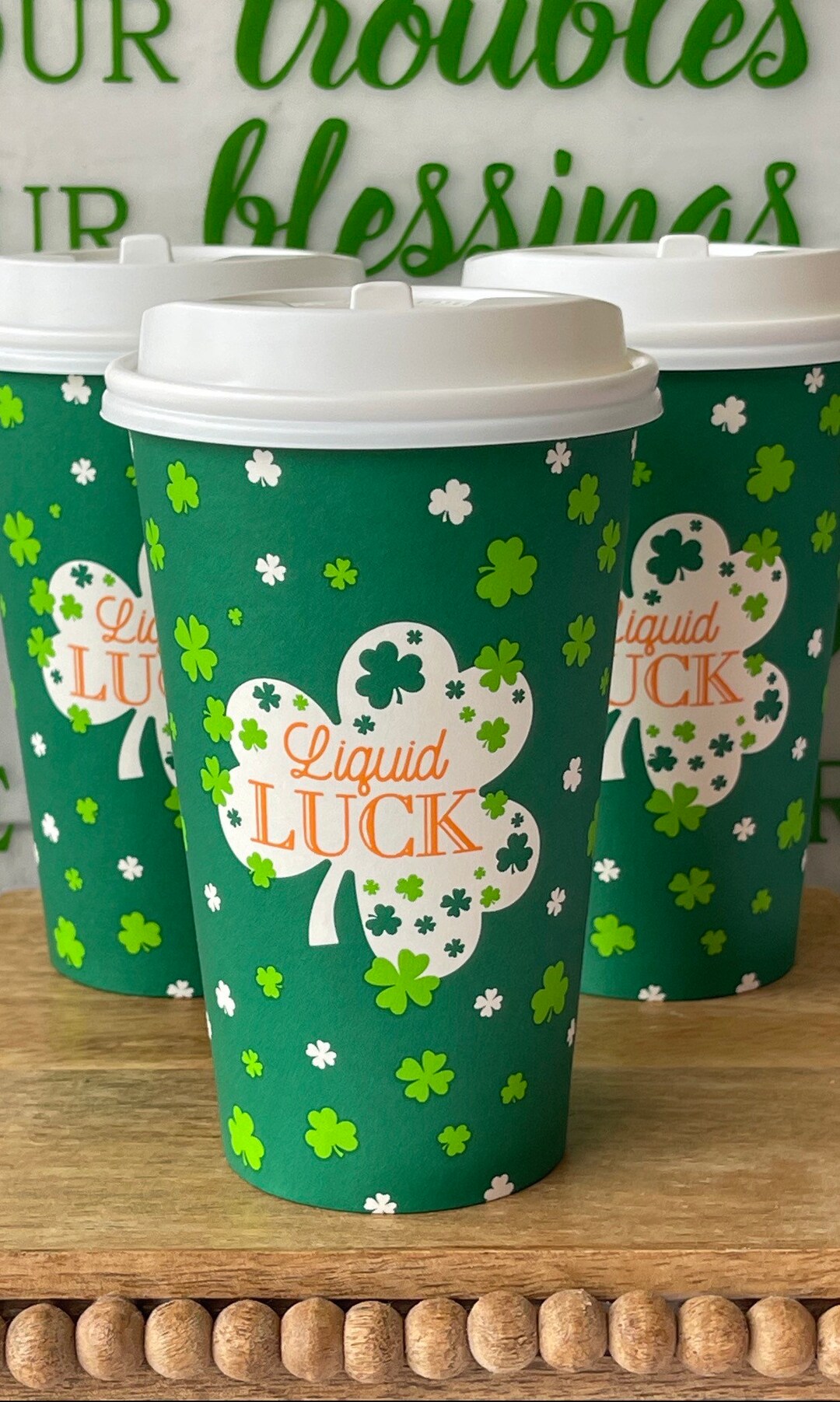 To Go Coffee St. Patrick's Day Cups Disposable St. Patrick's Day Cups ...