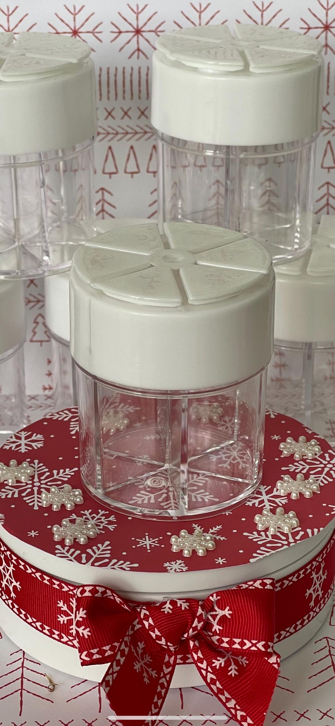 Clear 6 Section Sprinkle Container | Container for Sprinkles - Etsy