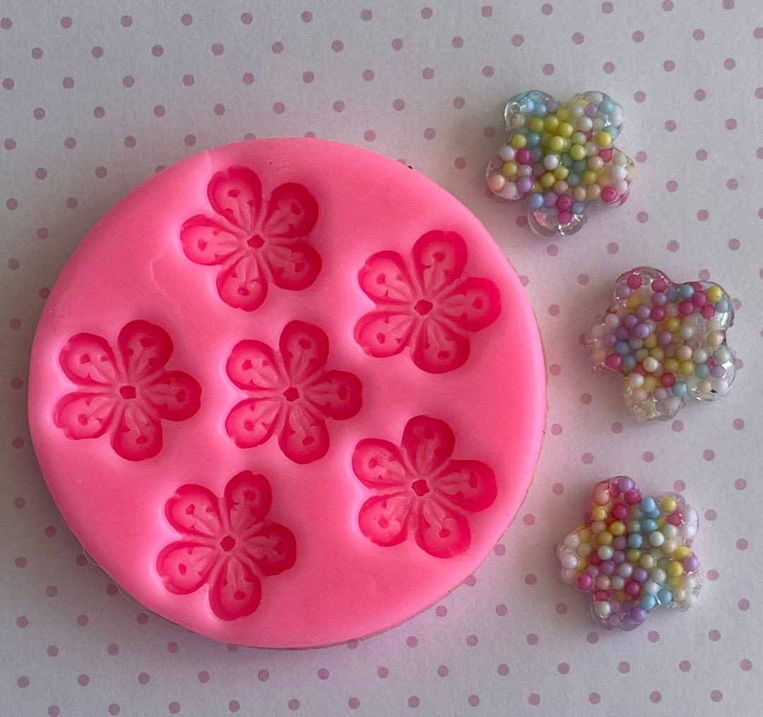 6 Cavity Flower Silicone Mold | Mini Flower Mold | Clay Mold | Resin ...