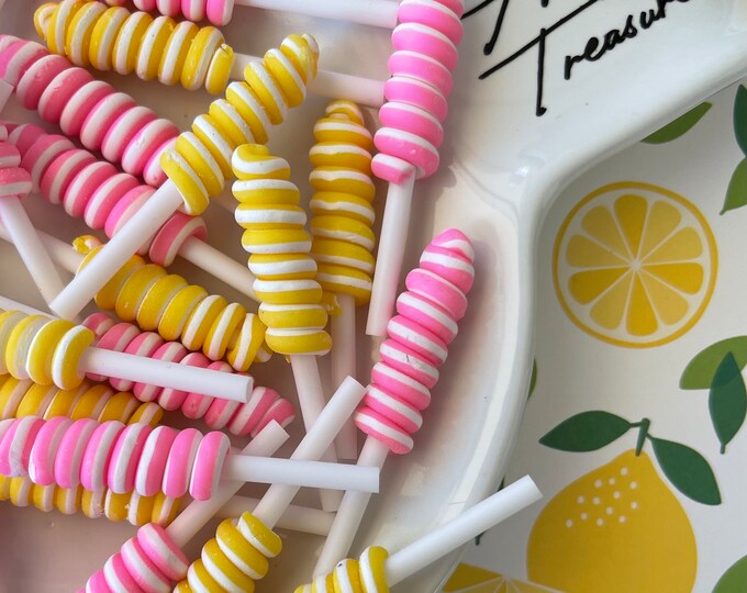 Fake Mini Spiral Lemonade Lollipops | Fake Candy Lollipops | Lemonade ...