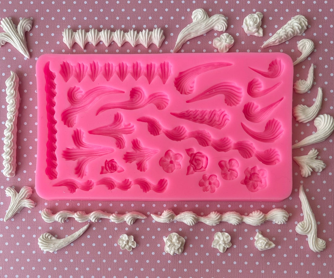 Border Silicone Mold | Flower Silicone Mold | Cake Silicone Mold | Fake ...