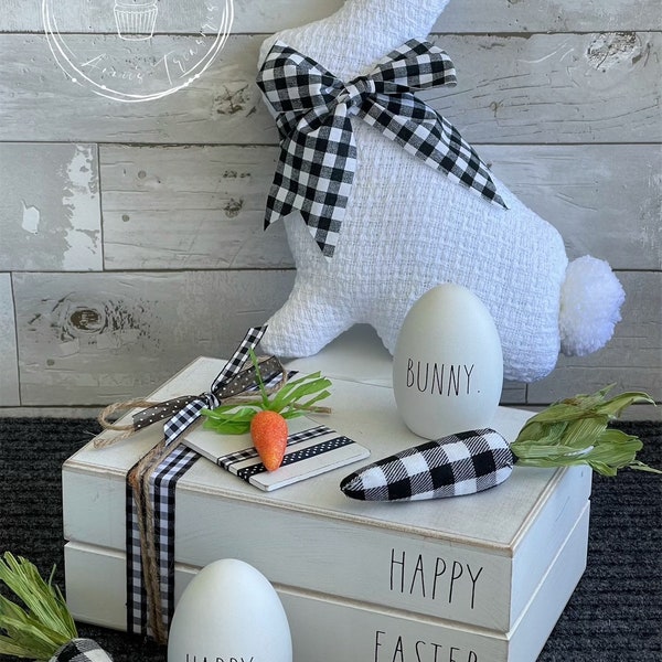 Black and White Bunny Fabric - Etsy