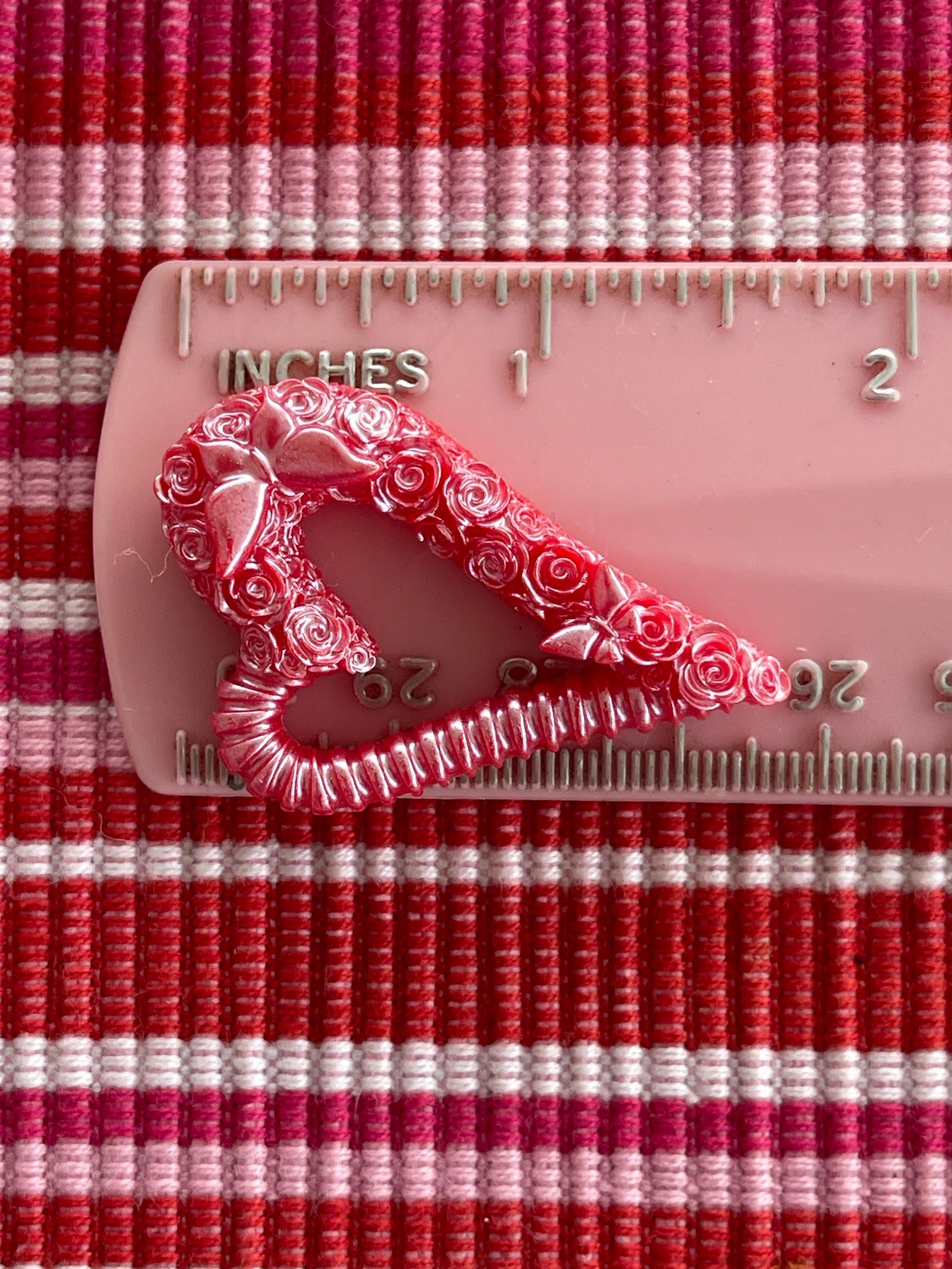 Red Resin Heart Cabochons | Flat Back Heart Cabochons | Resin Heart ...