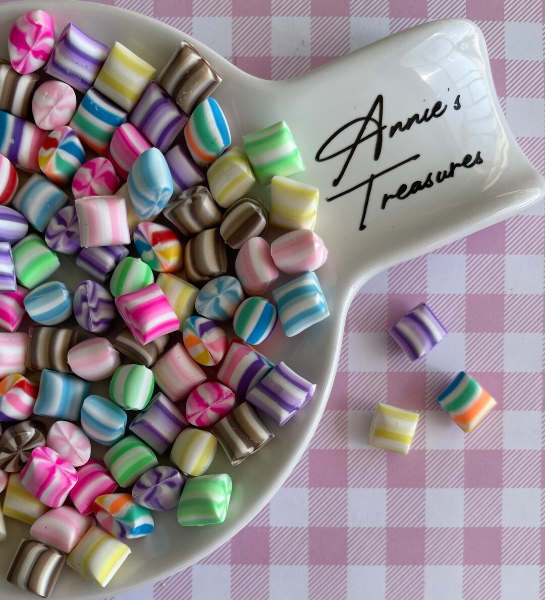 Fake Square Butter Mints | Fake Baking Supplies | Polymer Clay Candy ...