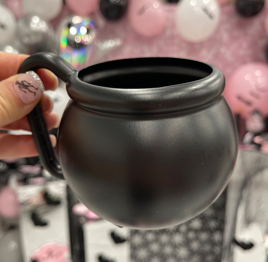 Cauldron Mug | Black Plastic Cauldron Mug | Halloween Mug - Etsy