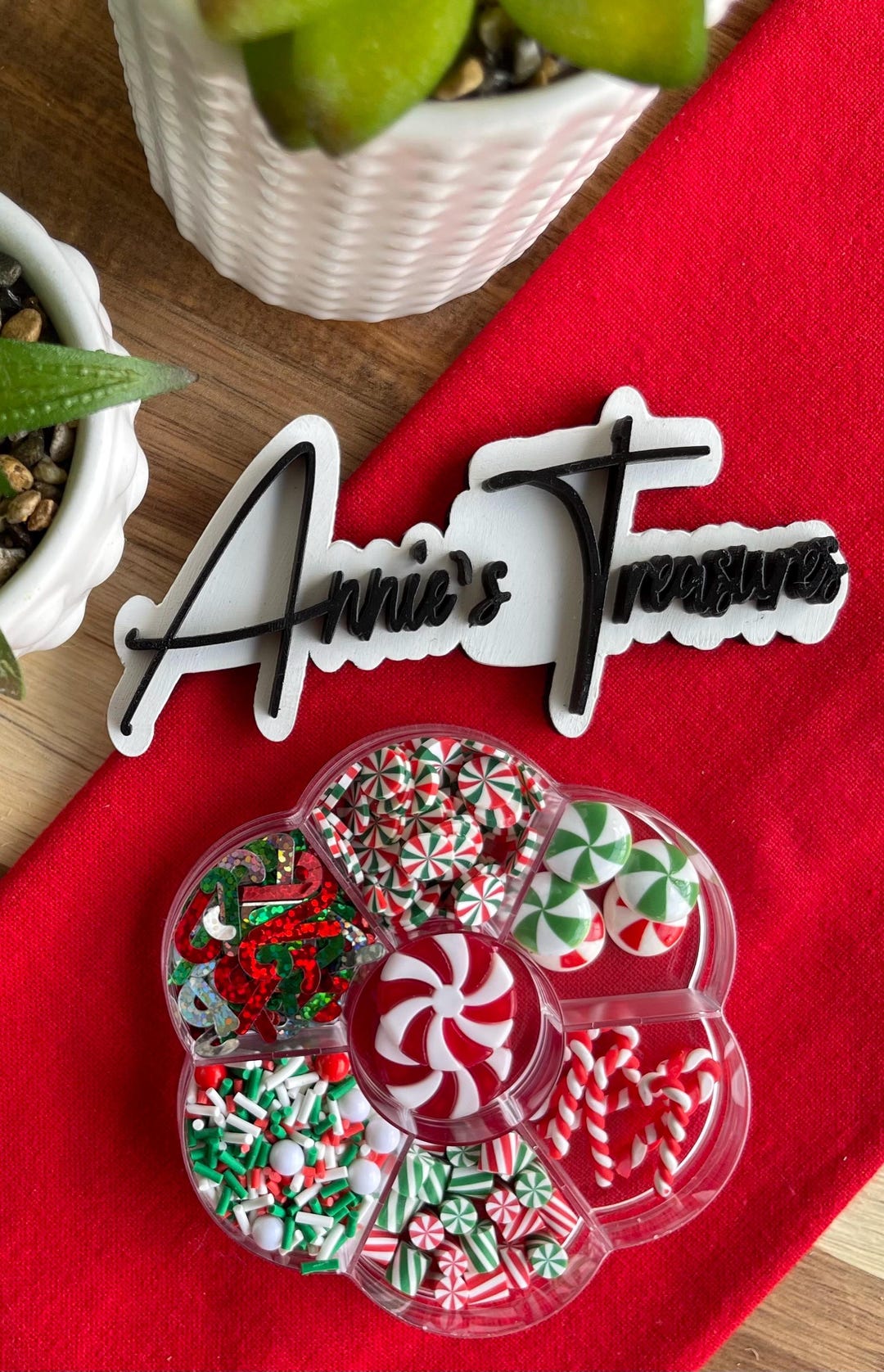 Peppermint Sprinkle Wheel| Fake Christmas Sprinkles | Christmas ...