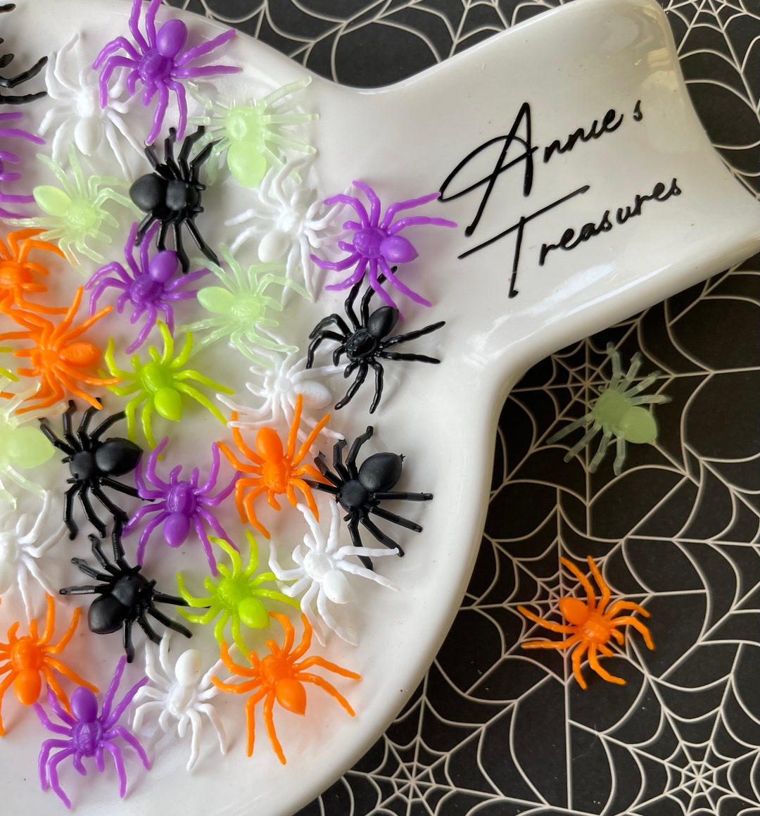 Sunday Deals Plastic Spiders Halloween Spider Embellishments Fake ...