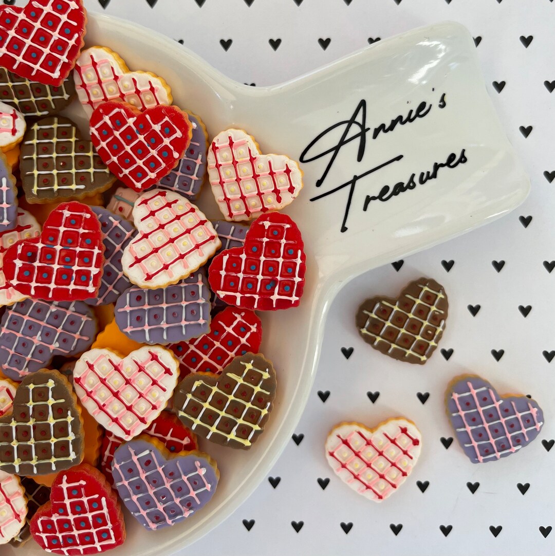 Heart Cabochons | Valentine Flat Back Heart Cabochons | Fake Heart ...