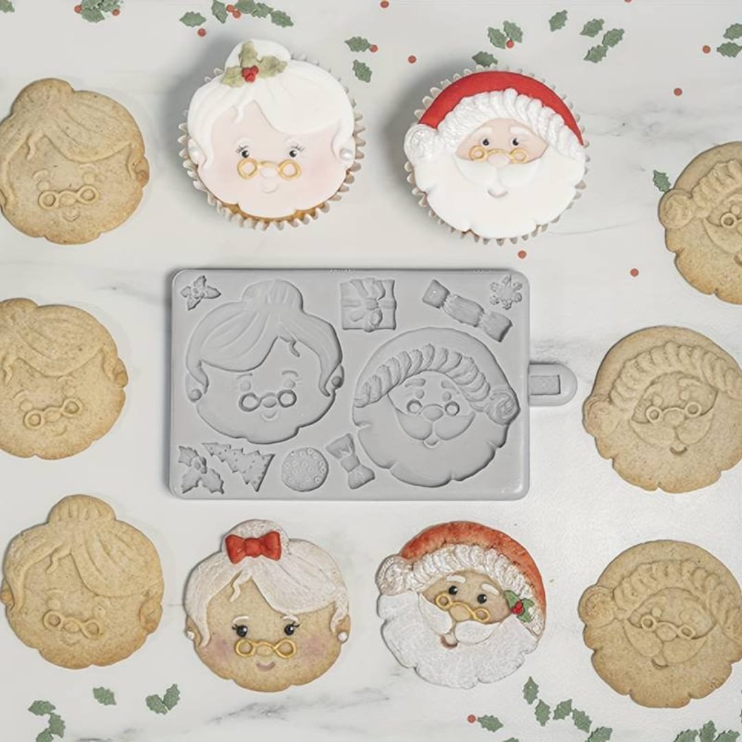 Christmas Santa Mold| Mrs Santa Silicone Mold | Christmas Silicone Mold ...