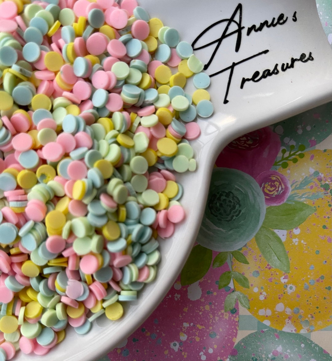 Fake Spring Round Sprinkles| Clay Pastel Fake Sprinkles | Fake Easter ...