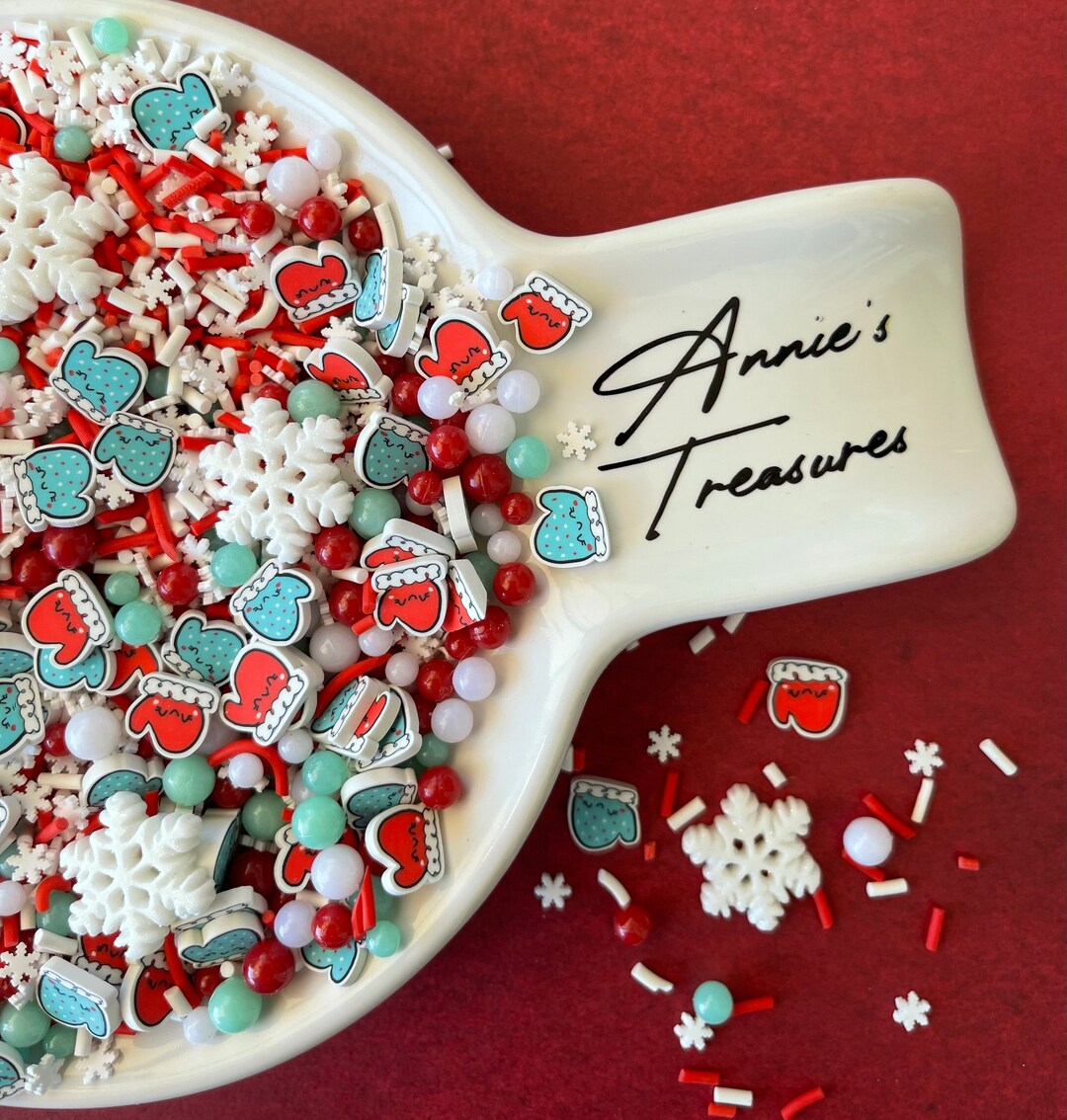 Christmas Fake Mitten Sprinkles |C1 Fake Christmas Clay Sprinkles ...