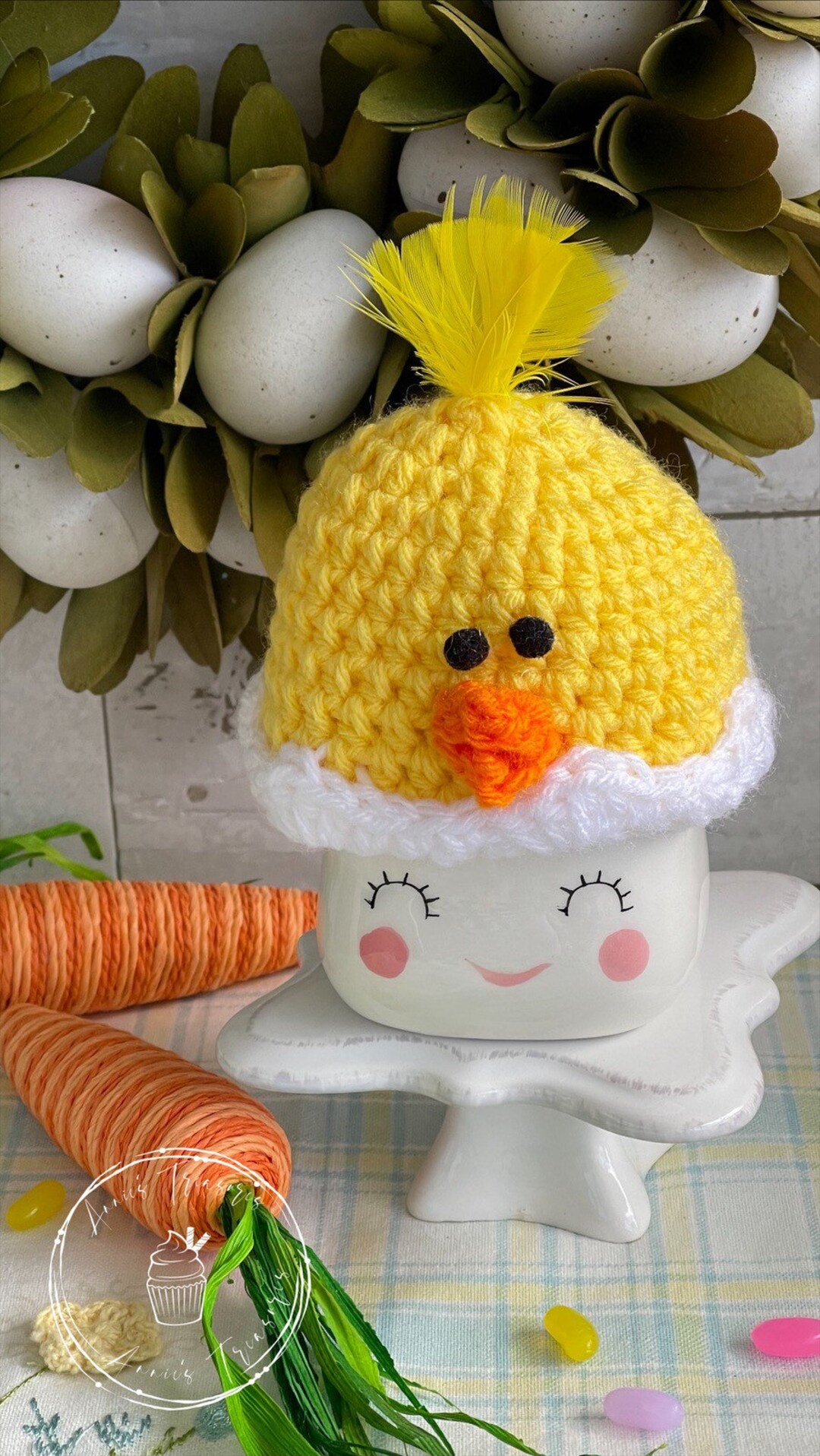 Easter Chick Marshmallow Hat | Easter Tiered Stand Decor | Rae Dunn Mug ...