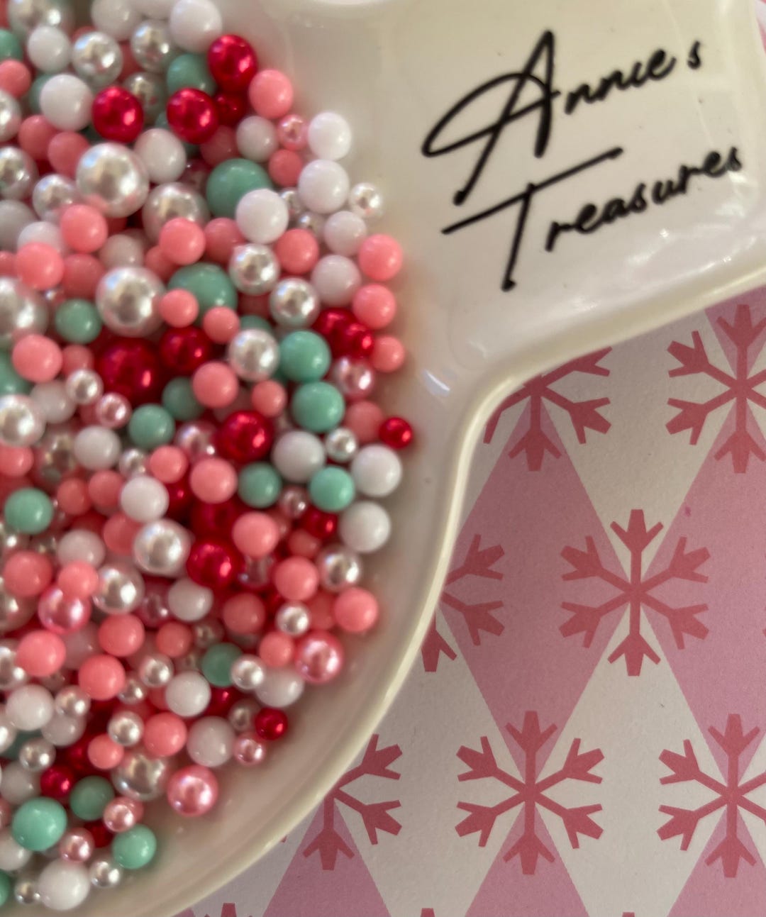 Candyland No Hole Beads | Pink, White, Teal No Holes Beads - Etsy