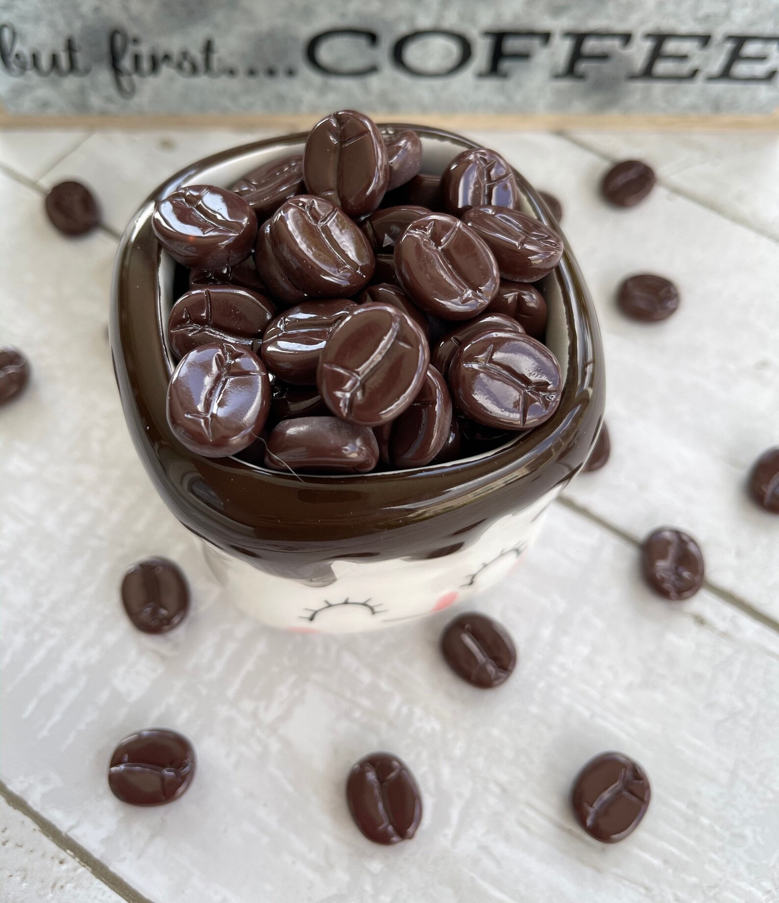 Fake coffee beans coffee bar coffee beans for props fake | Etsy