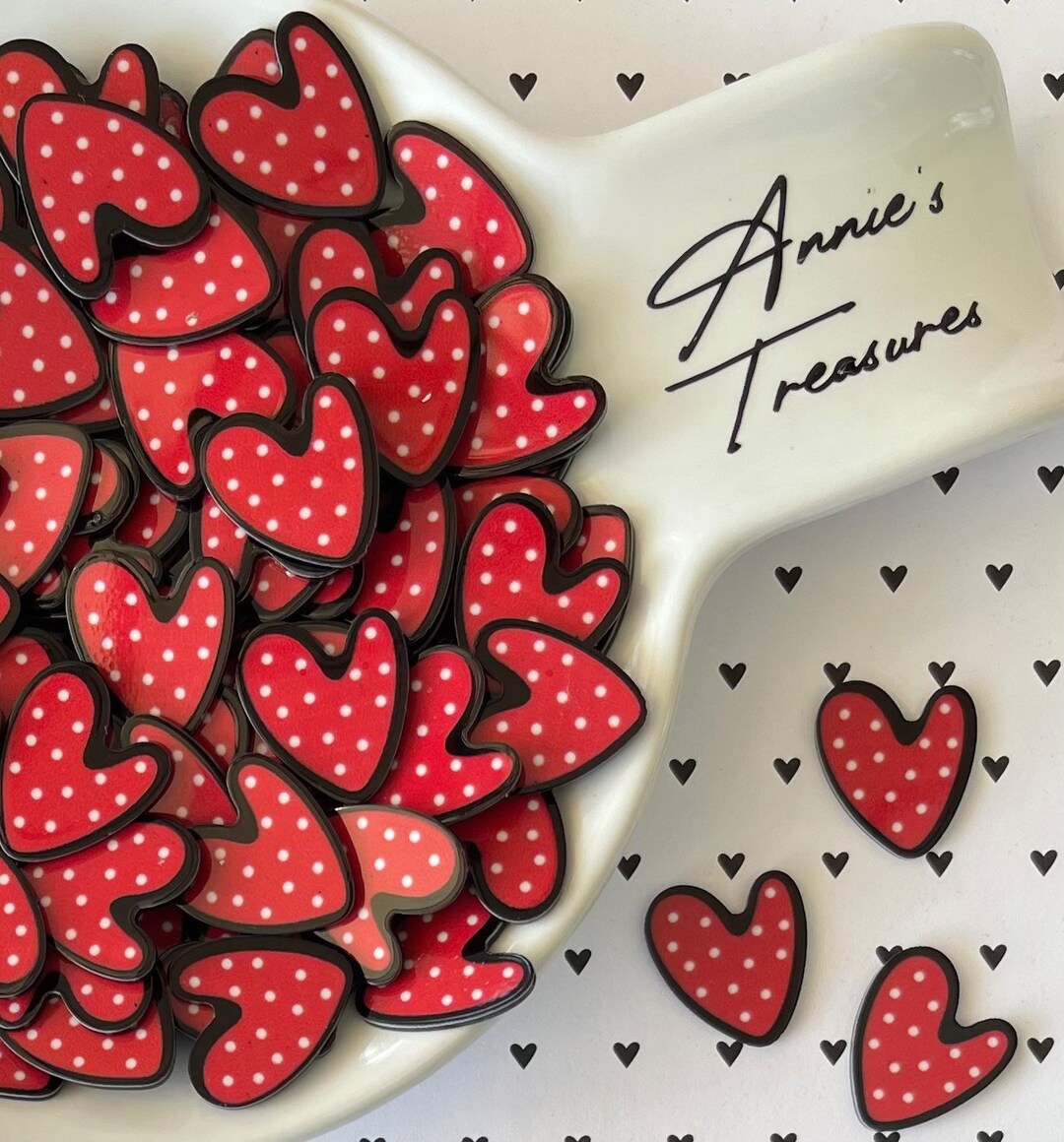 Heart Flat Back Cabochons |valentine Heart Flat Back Cabochons ...