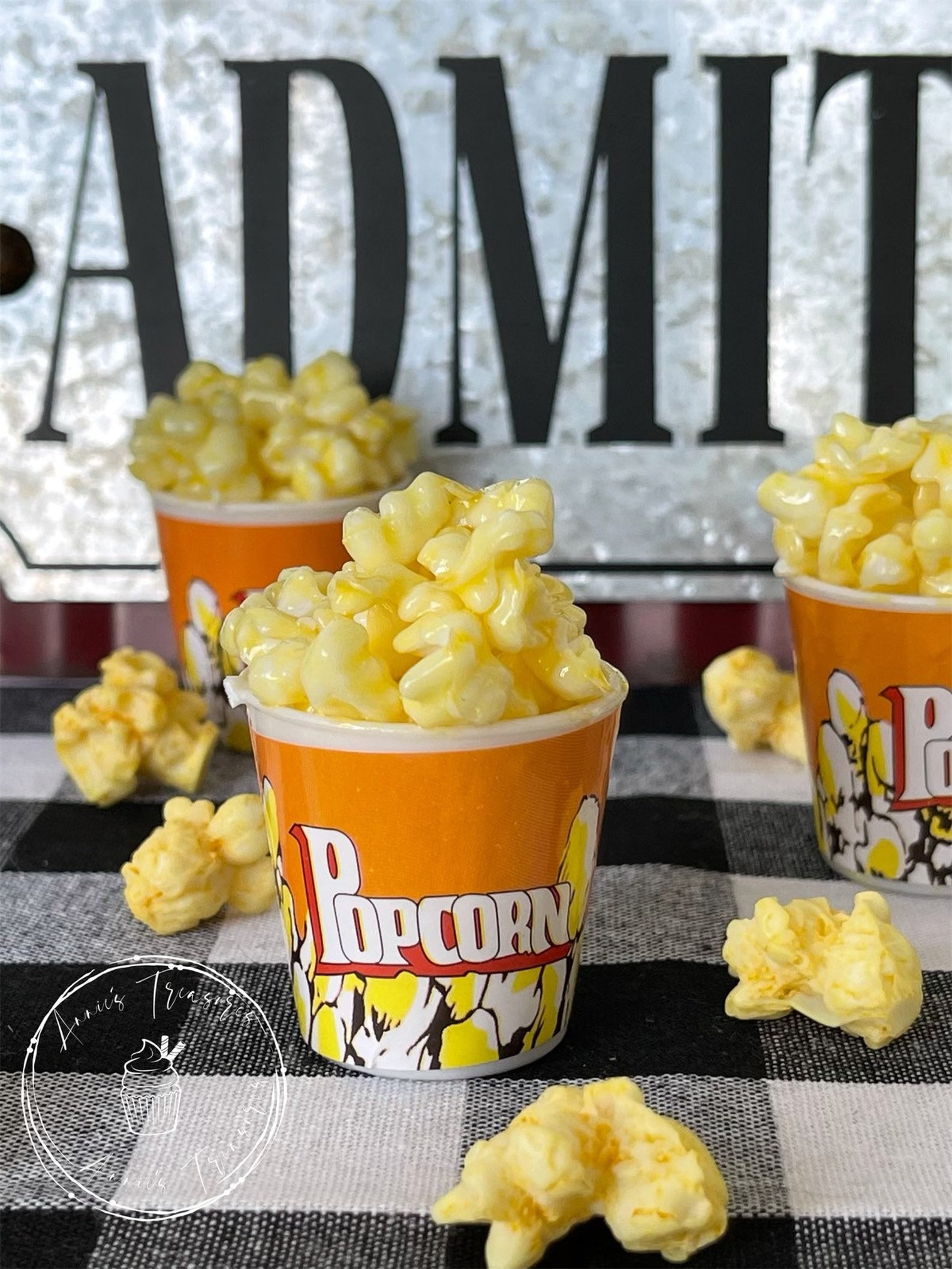 Fake Popcorn Realistic Popcorn Movie Room Prop Resin - Etsy