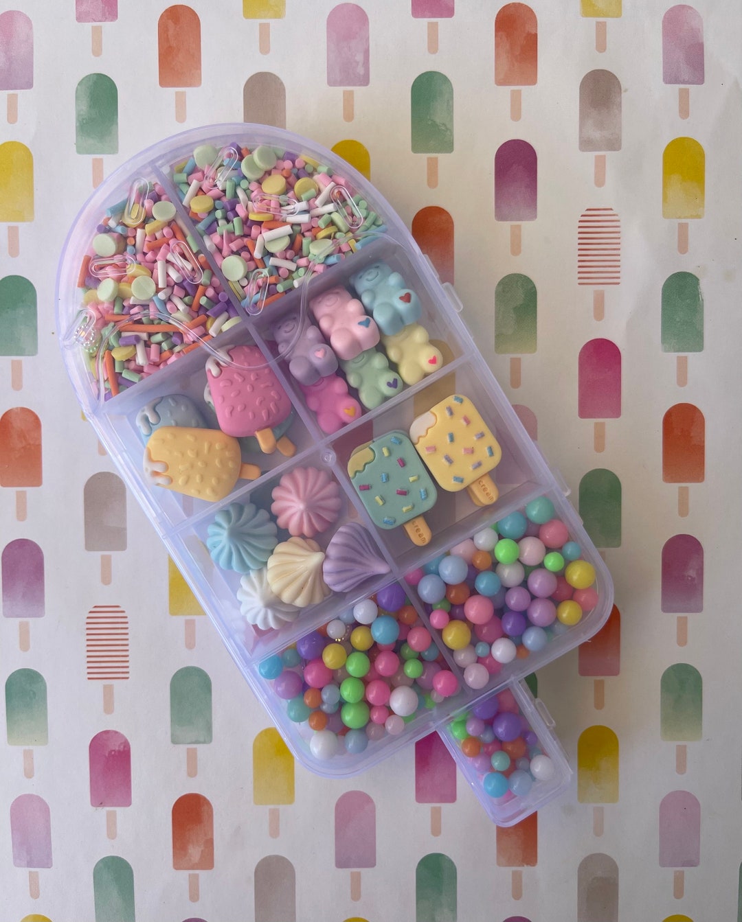 Summer Sprinkle Popsicle Box | Summer Popsicle Cabochon Box | Fake ...