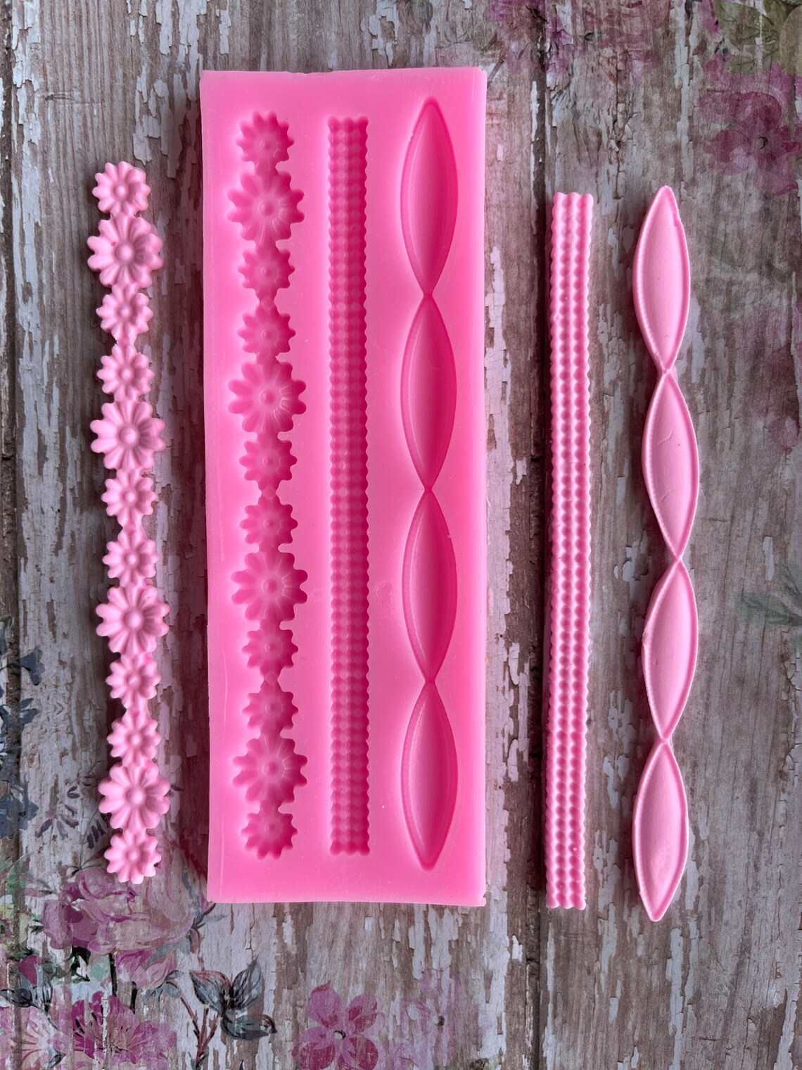 Border Silicone Mold Flower Border Mold - Etsy