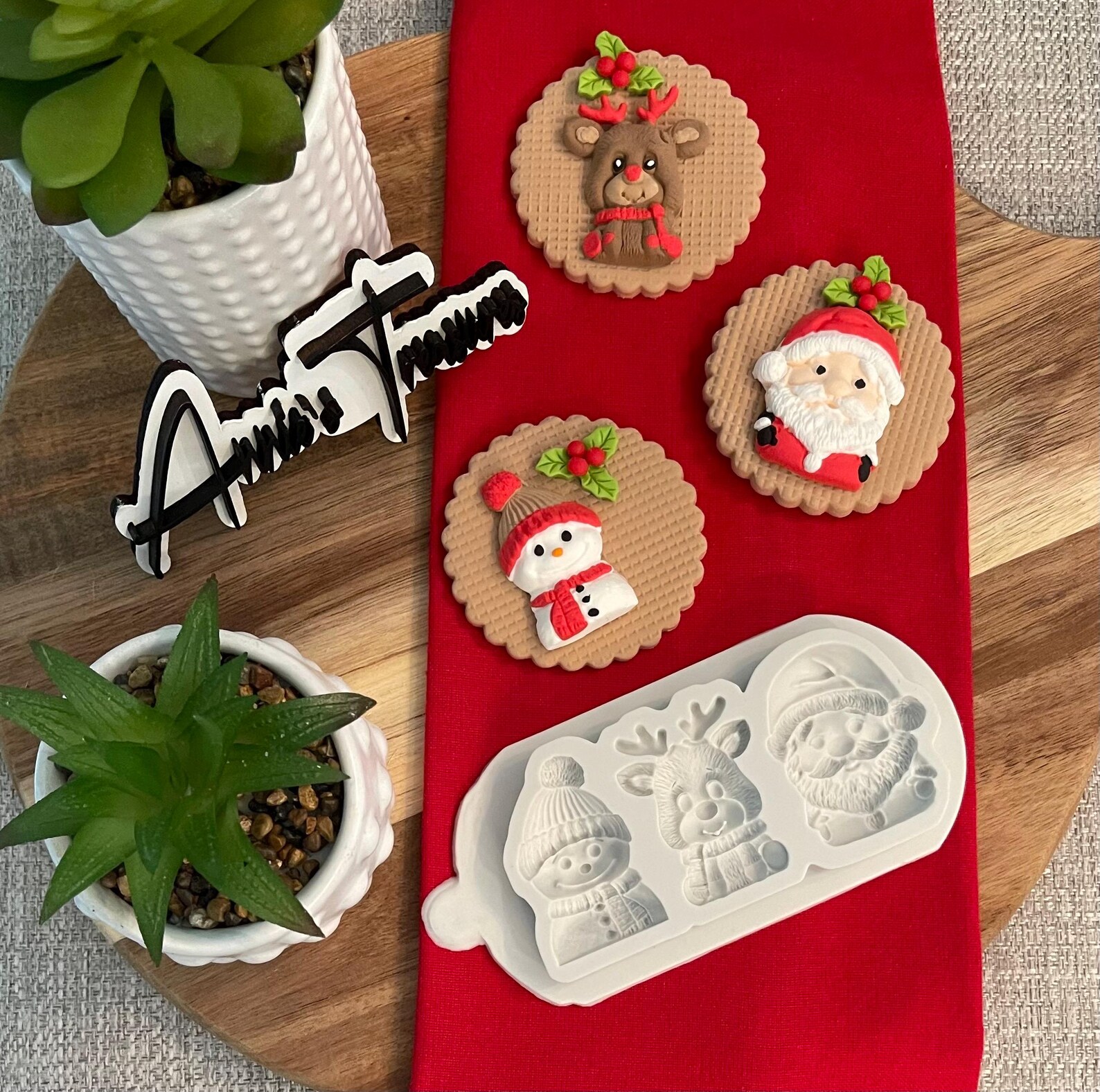 Christmas Silicone Mold | Santa Mold | Reindeer Mold | Snowman Mold - Etsy