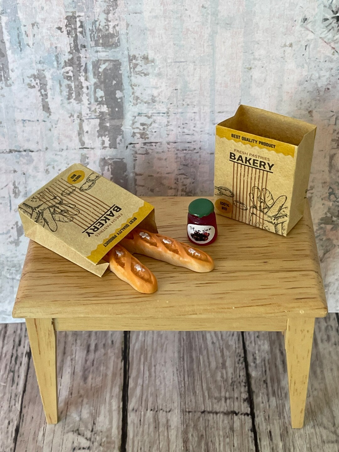 Mini Bakery Paper Bag | Dollhouse Paper Shopping Bag | Miniature Bags ...