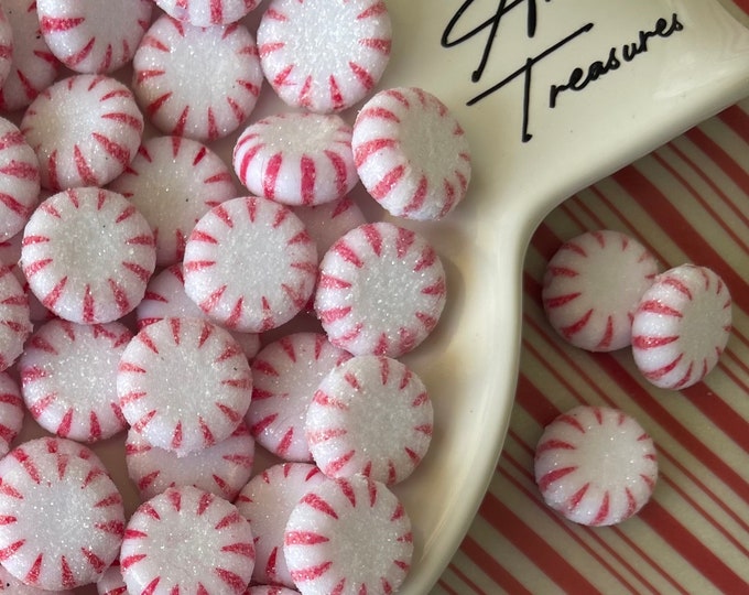 Large Pink Fake Peppermint Candy Canes Polymer Clay Peppermints - Etsy