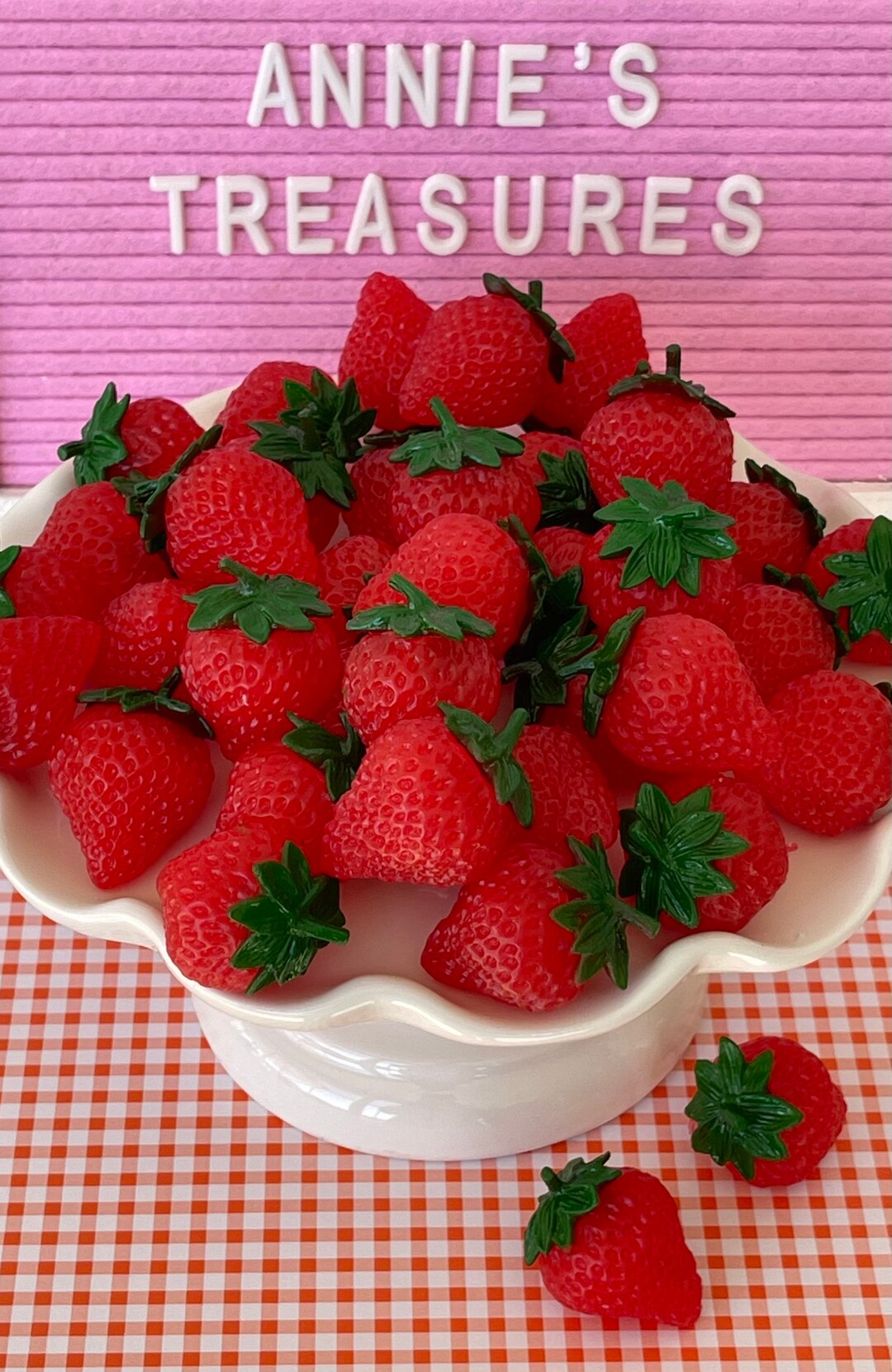 Fake Whole Strawberries | Fake Fruit | Strawberry Decor | Strawberry ...