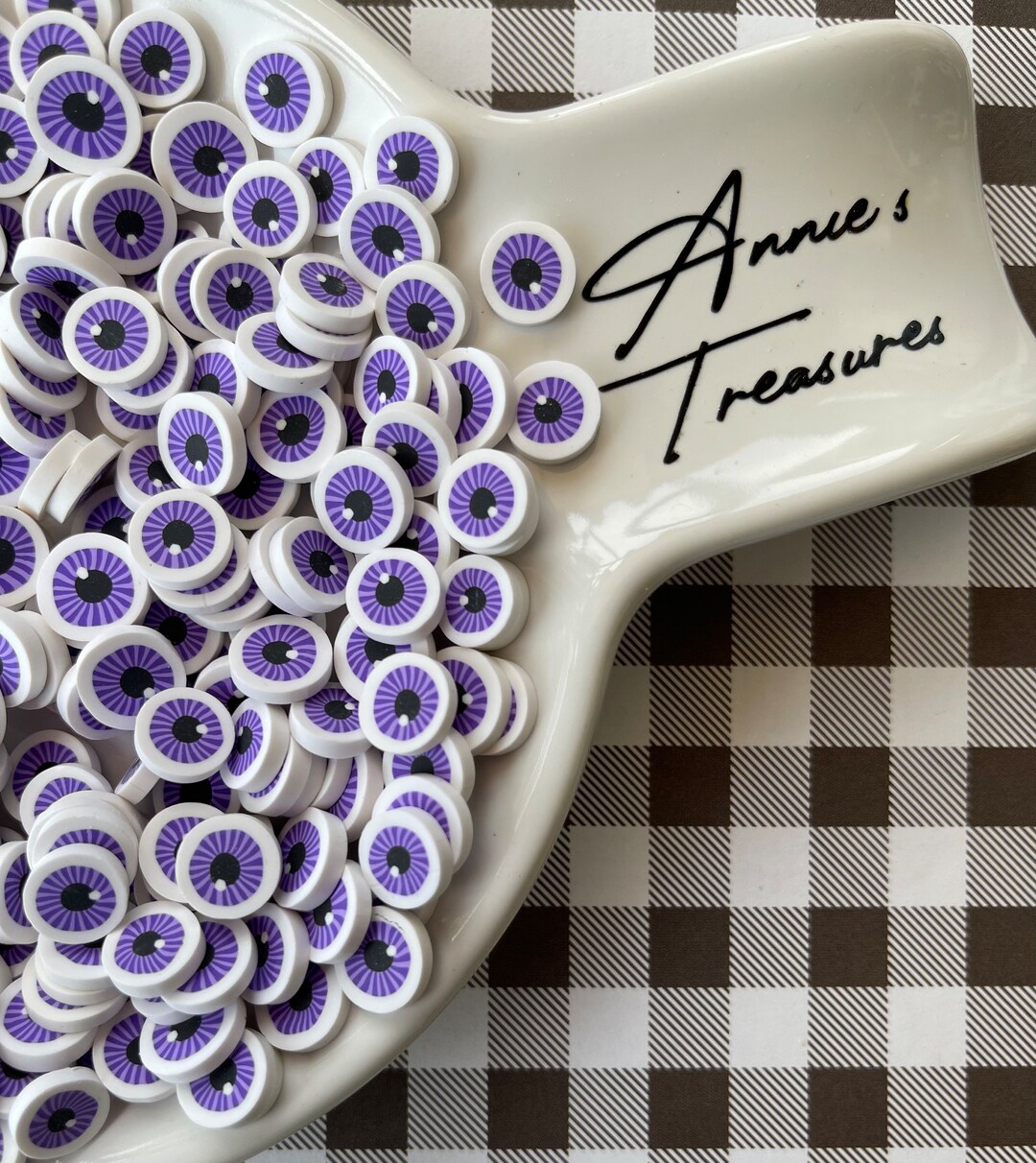 Halloween Eye Clay Sprinkles | Fake 10mm Purple Eye Sprinkles | Fake ...