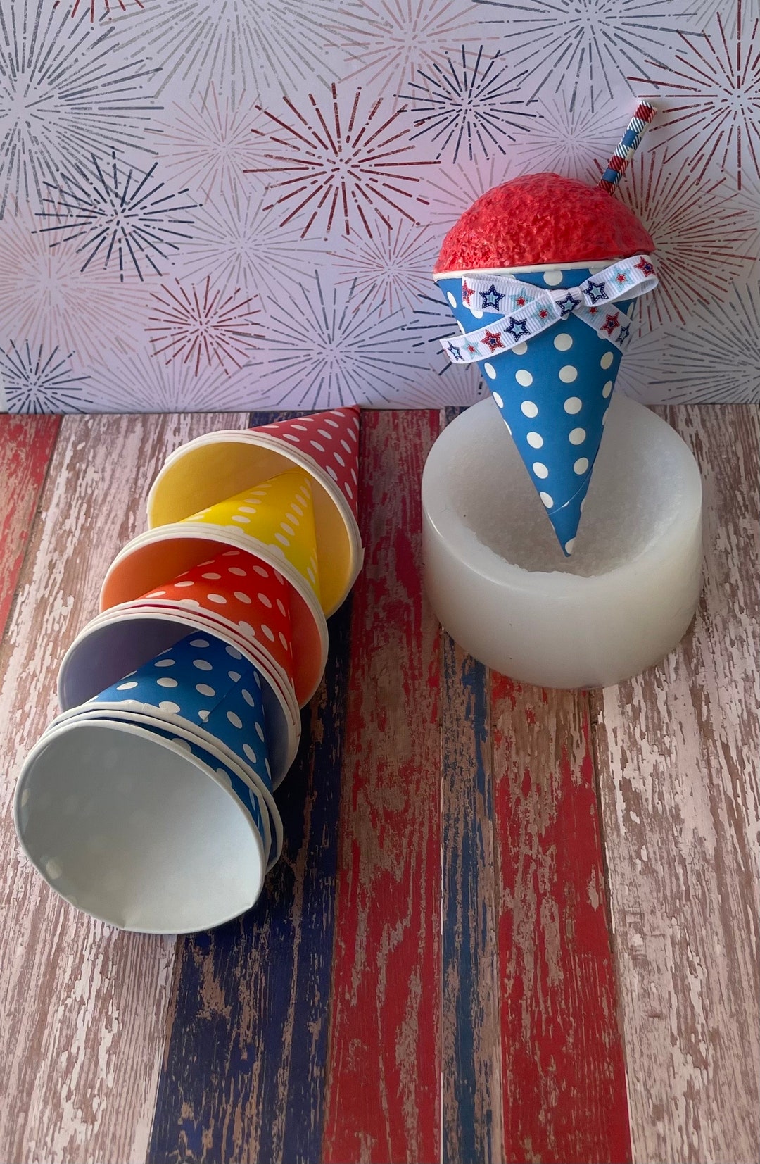 Snow Cone Mold With Snow Cone Cups | Fake Food Mold | Ice Cream Mold ...