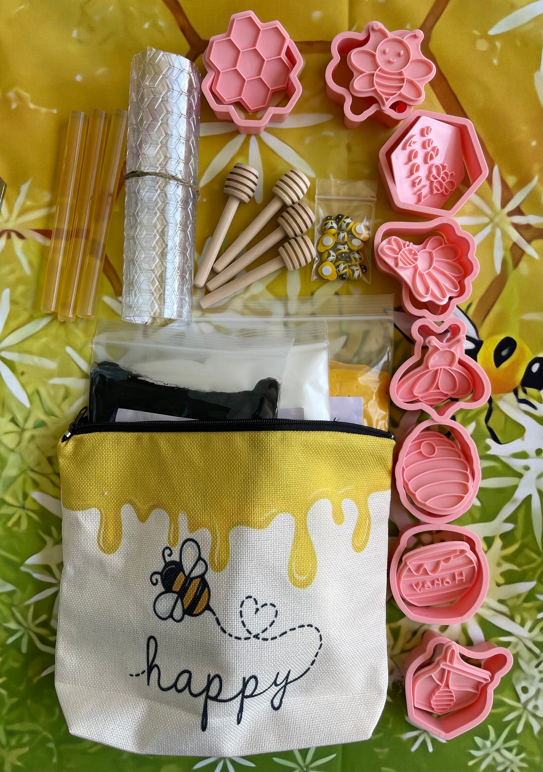 Bee Kit Set Bee Cookie Cutter Gift Set Bee Molds Foam Clay - Etsy