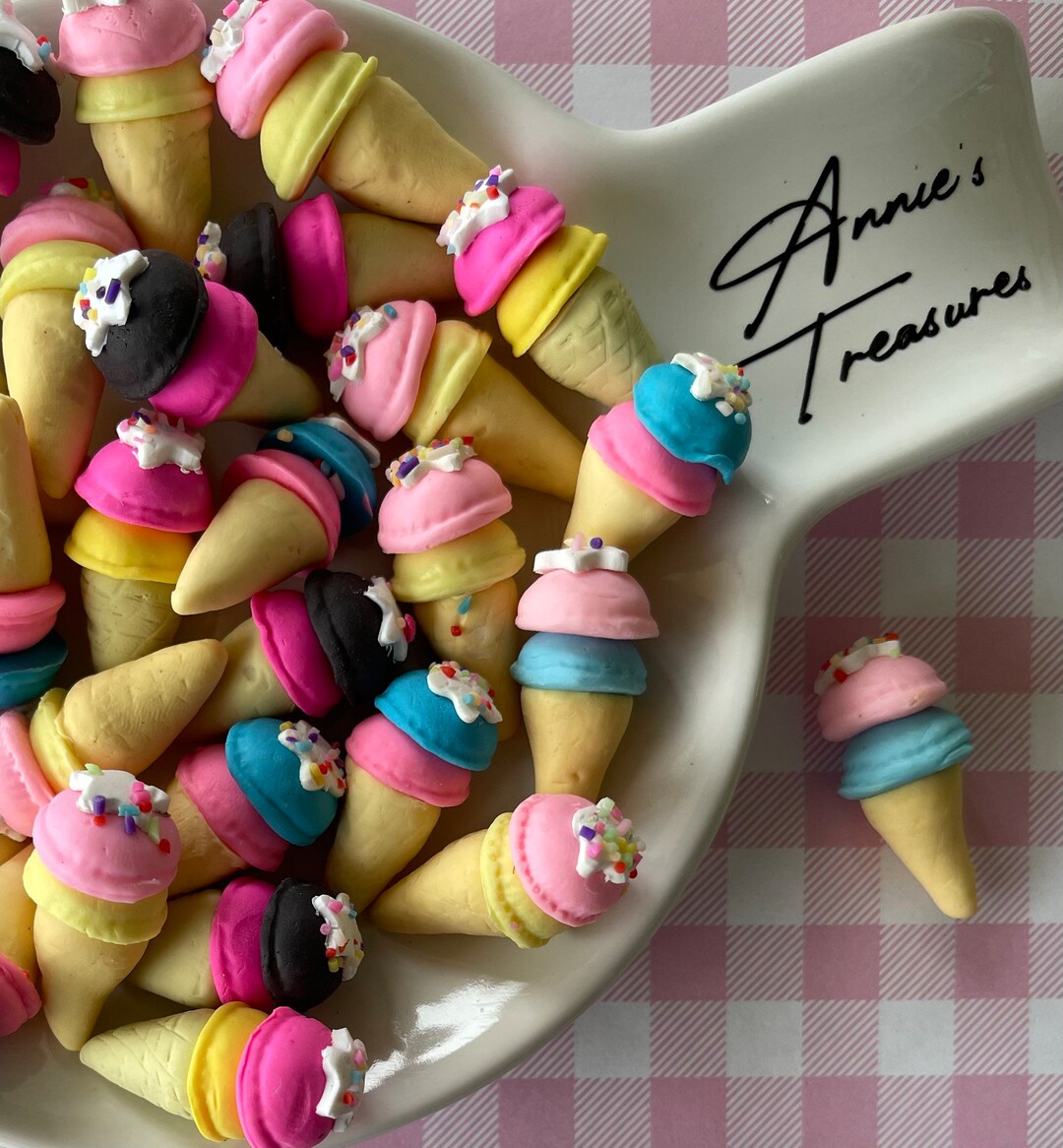 Fake Mini Ice Cream Cone Cabochons | Pastel Ice Cream Cones - Etsy