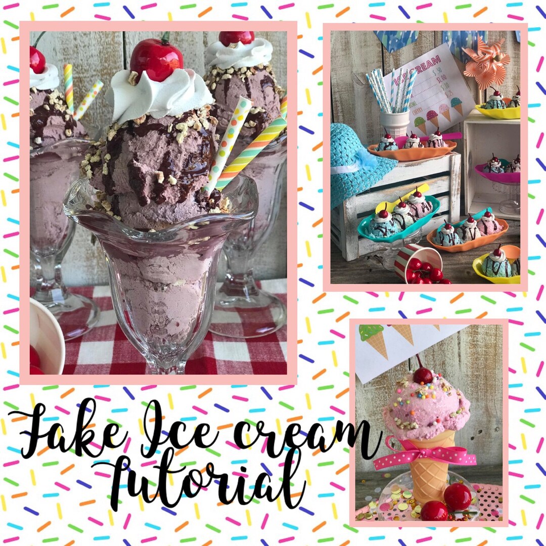 Learn How To Make Fake Ice Cream Diy Ice Cream Fake Ice Cream Tutorial