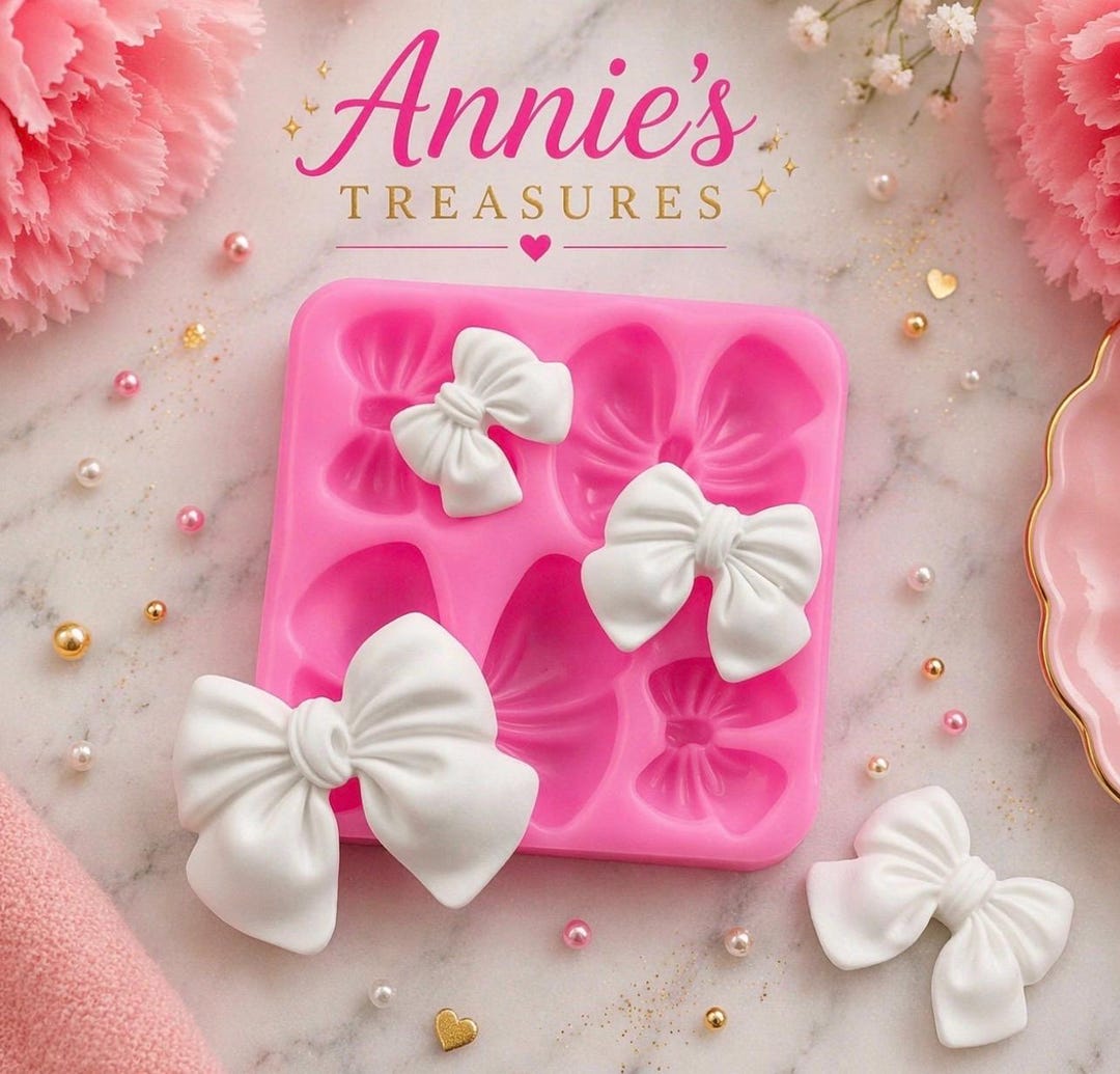 Bow Silicone Mold Multiple Sizes | Bow Resin Mold | Clay Mold | Fondant ...