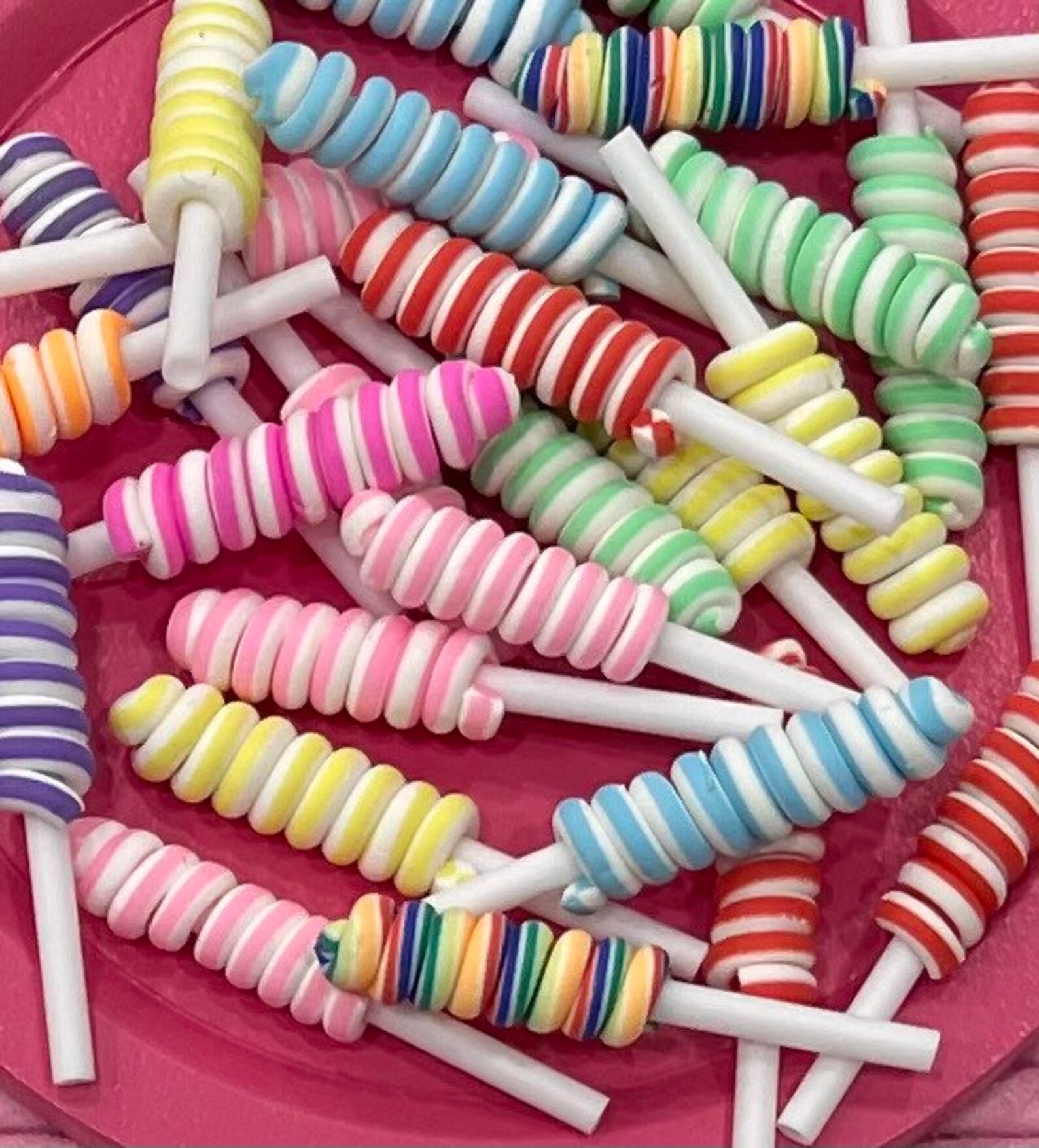 Fake mini spiral lollipops fake candy lollipops fake bake | Etsy