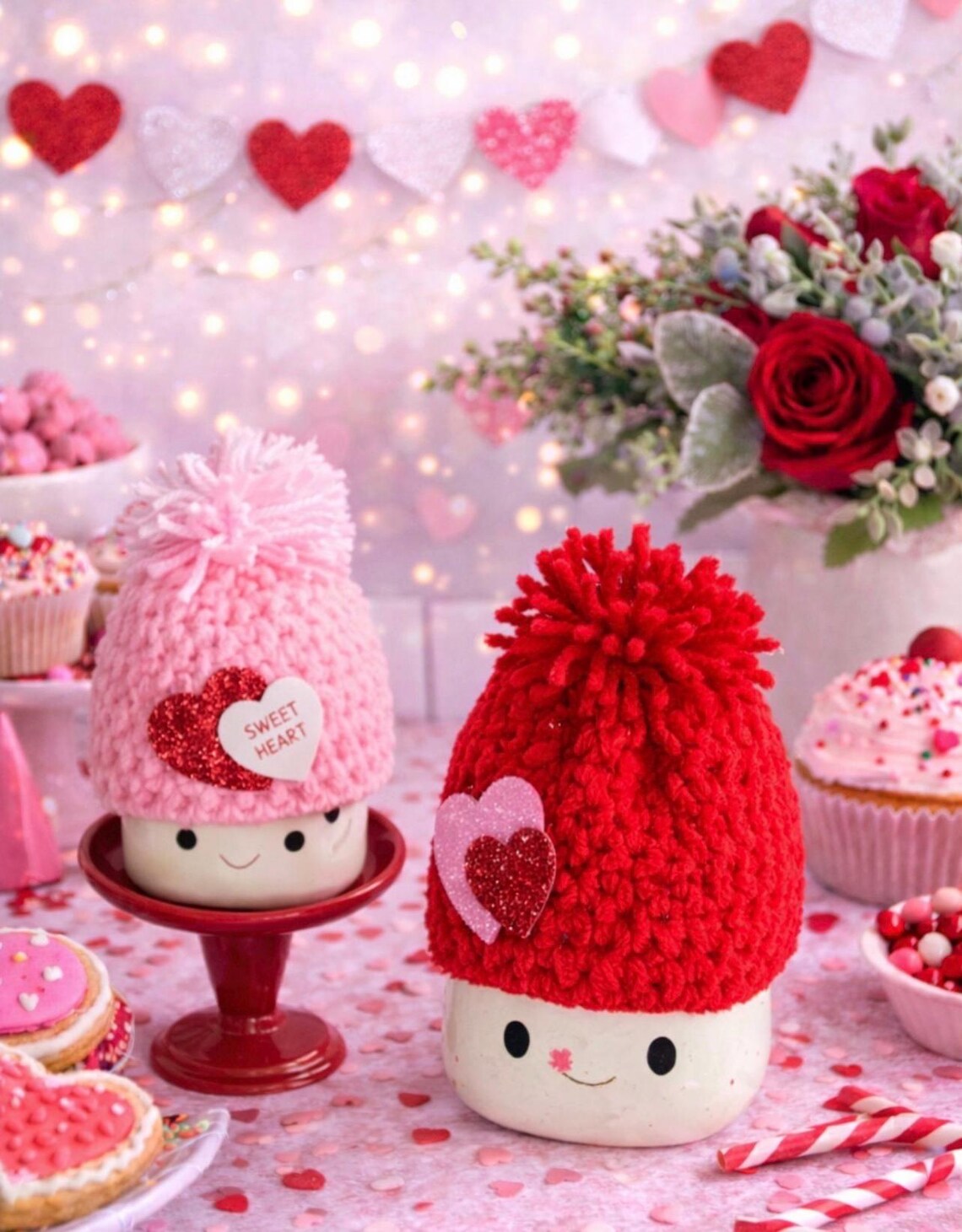 Valentine’s Day Marshmallow Hat | Kiss Marshmallow Hat | Valentine’s ...