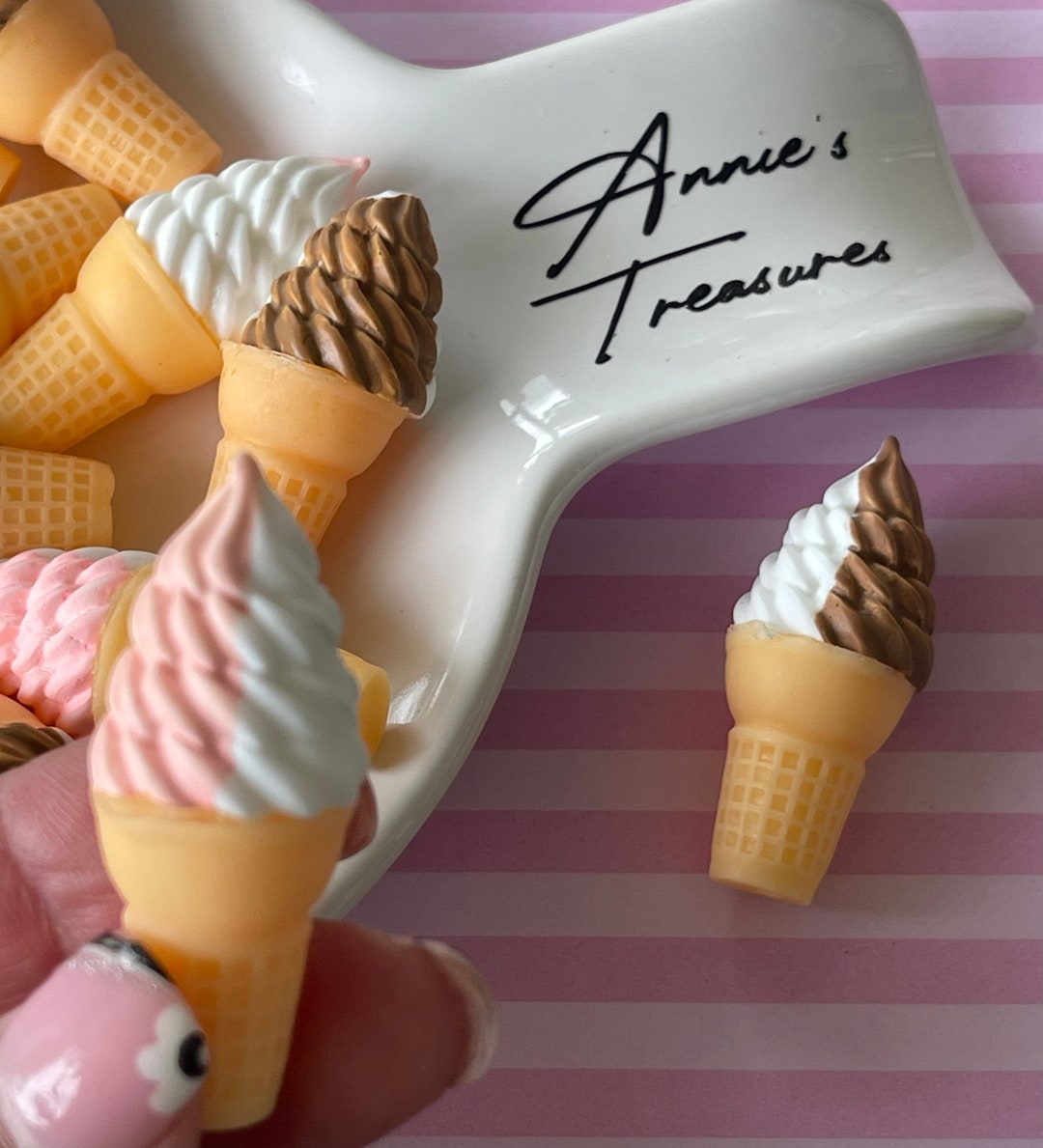Fake Mini Ice Cream Cone| Pretend Cone | Ice Cream Cabochon - Etsy