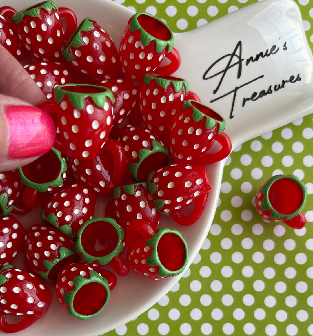 Mini Strawberry Cups | Strawberry Decor | Dollhouse Strawberry Mug - Etsy