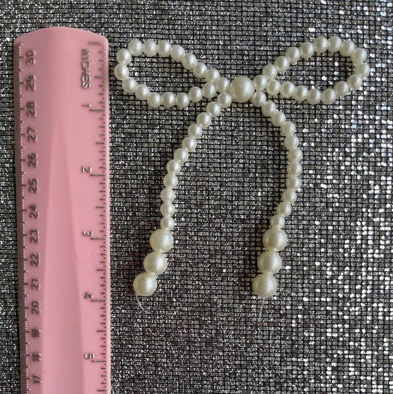 Large Pearl Beaded Bow| Beaded Bow - Etsy