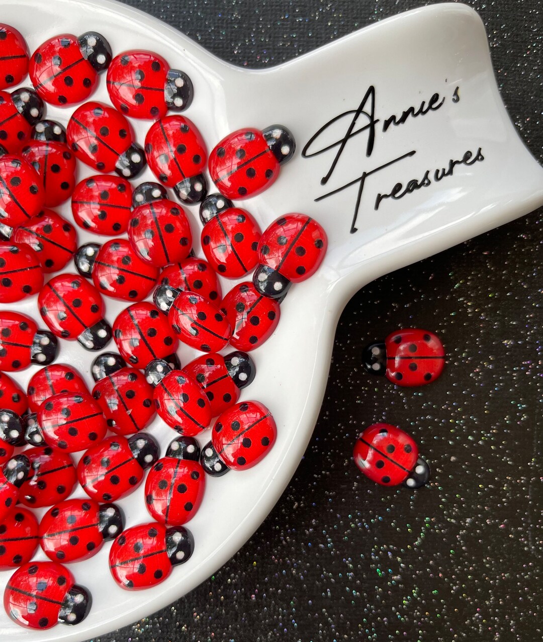 Ladybug Cabochons | Flat Back Ladybugs| Ladybug Flat Backs for Crafting ...