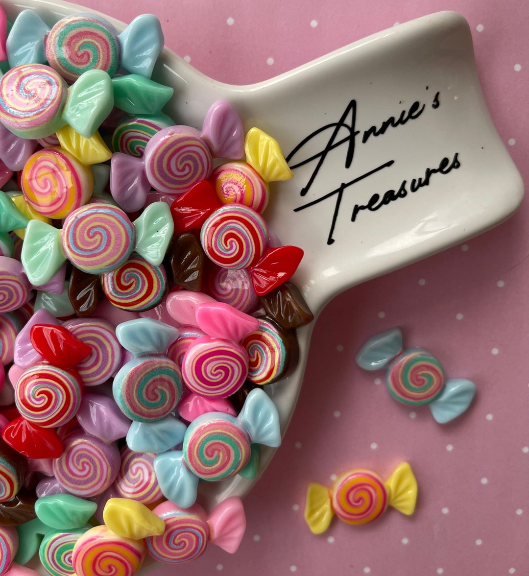 Candy Cabochons | Candy Flat Back Cabochons | Resin Candy Cabochons - Etsy