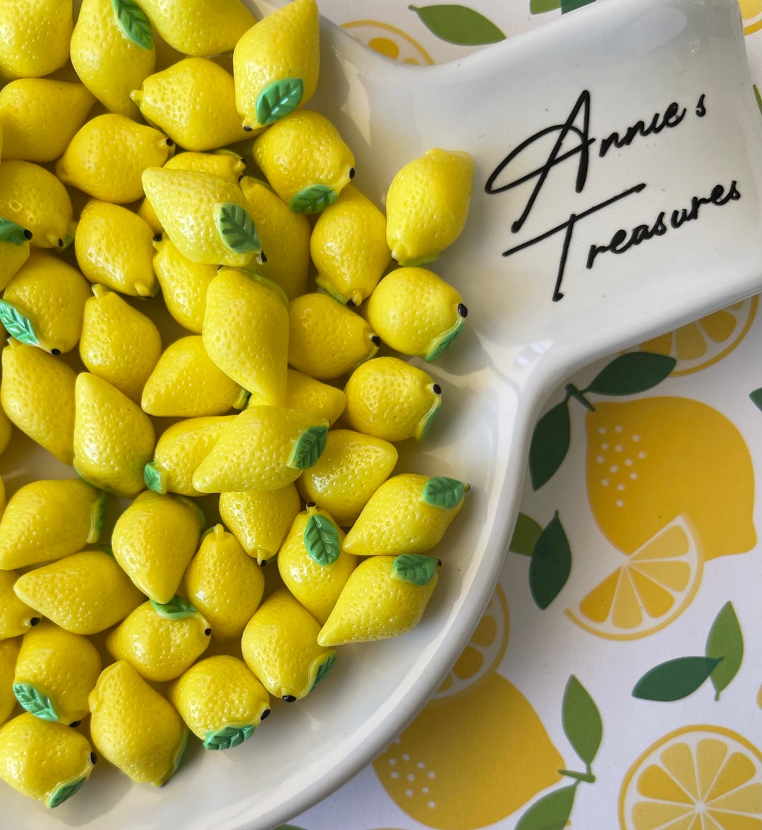 Lemon Cabochons Fake Lemons Resin Lemon Cabochons - Etsy