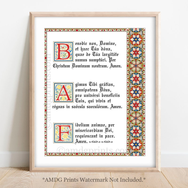 Catholic Meal Prayer - Etsy