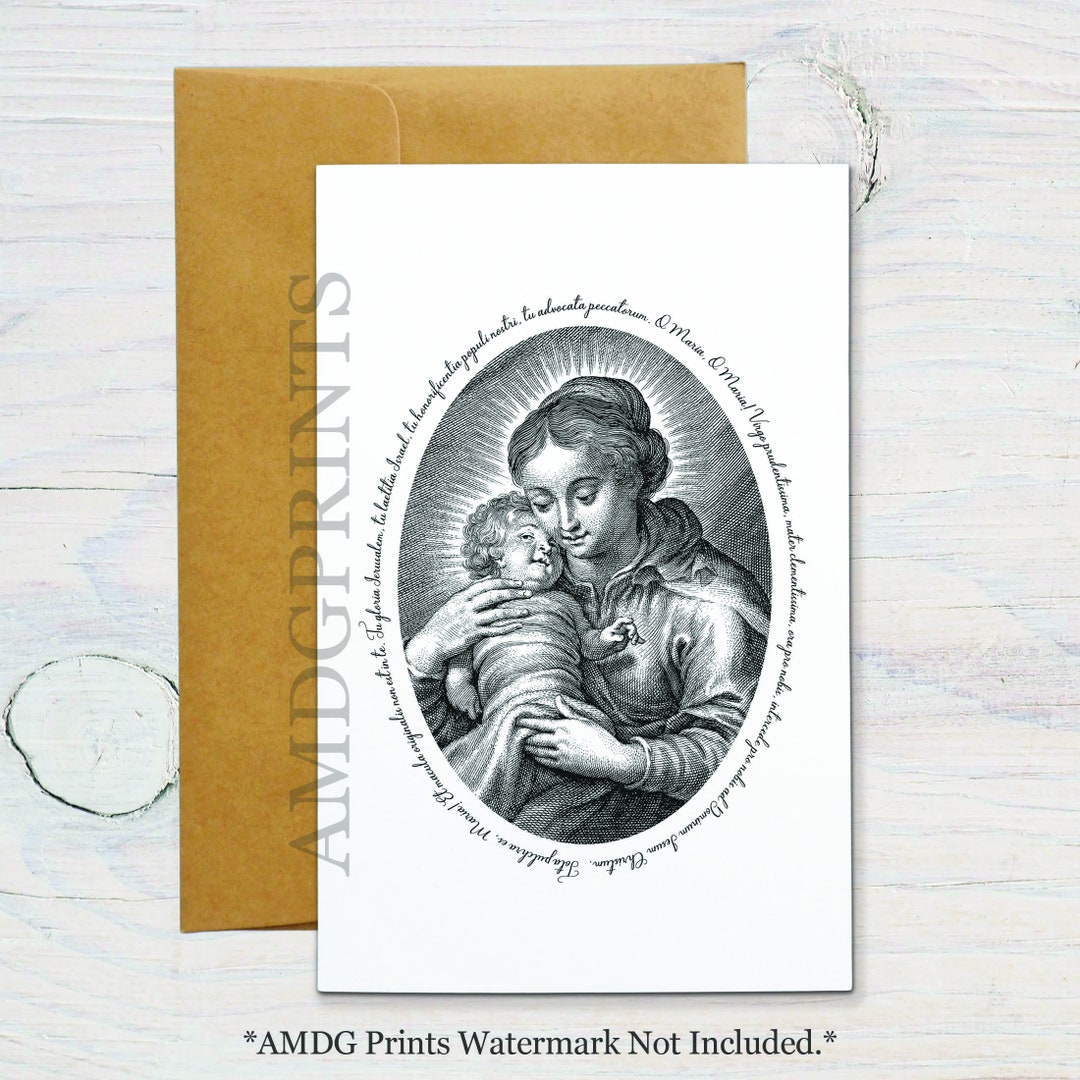 Tota Pulchra Es Card Set; Marian Devotion; Catholic Note Cards ...