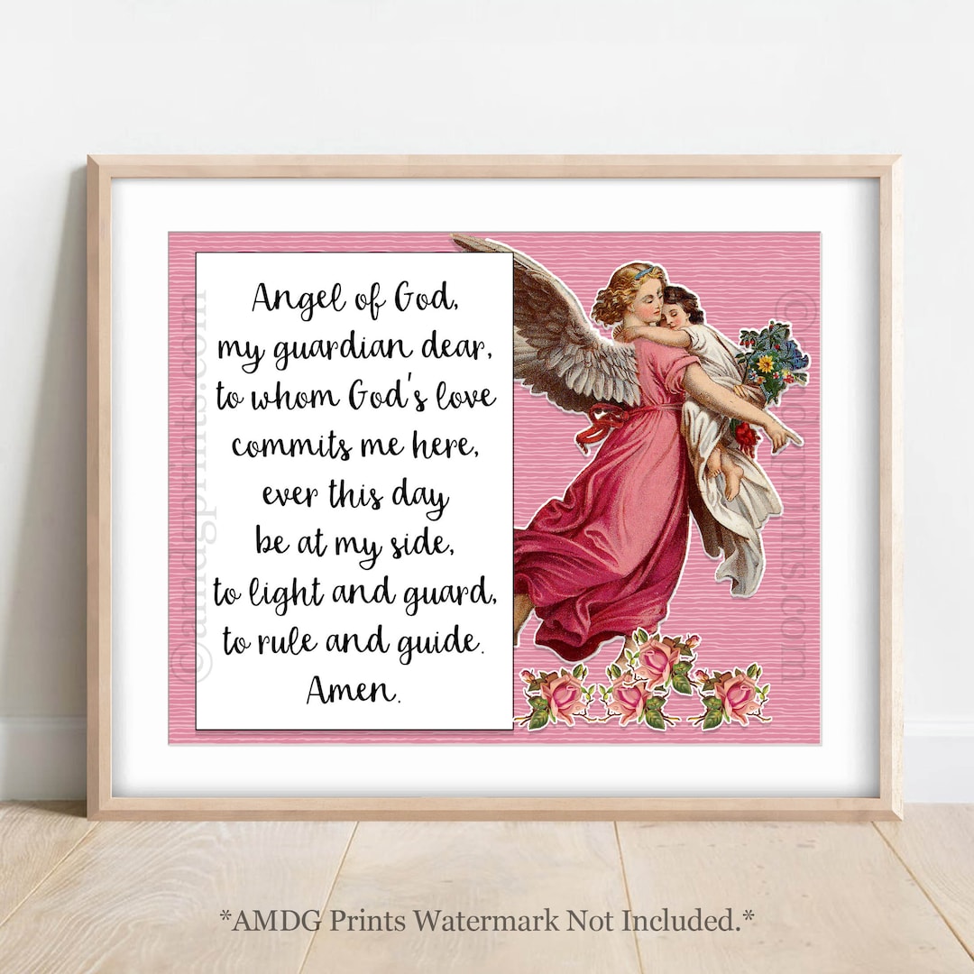 Angel of God Prayer Guardian Angels Catholic Prayers - Etsy