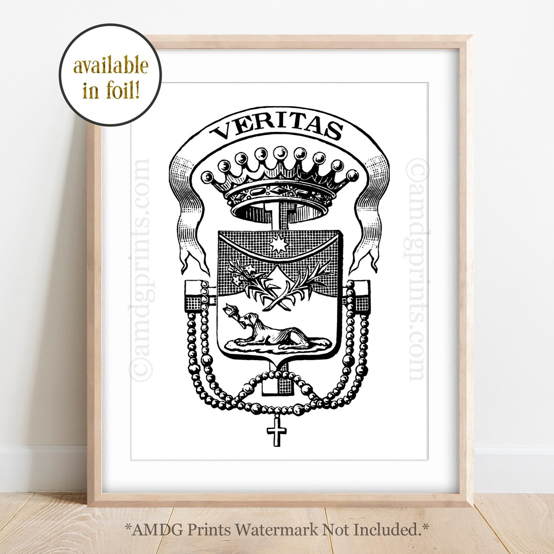 8x10 Dominican Veritas Symbols of St. Dominic Foil Option: - Etsy