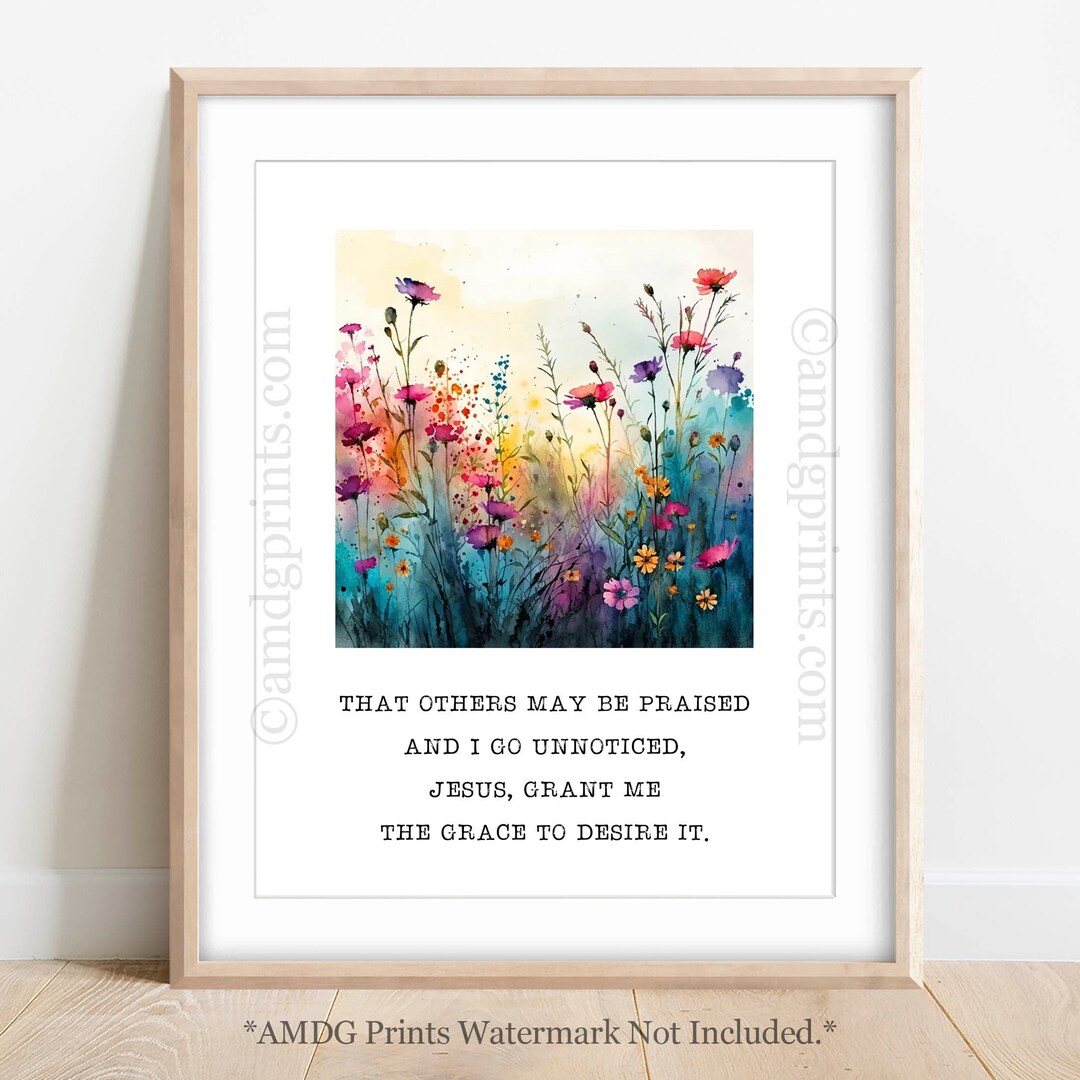 Litany of Humility Excerpt on Praise - Etsy