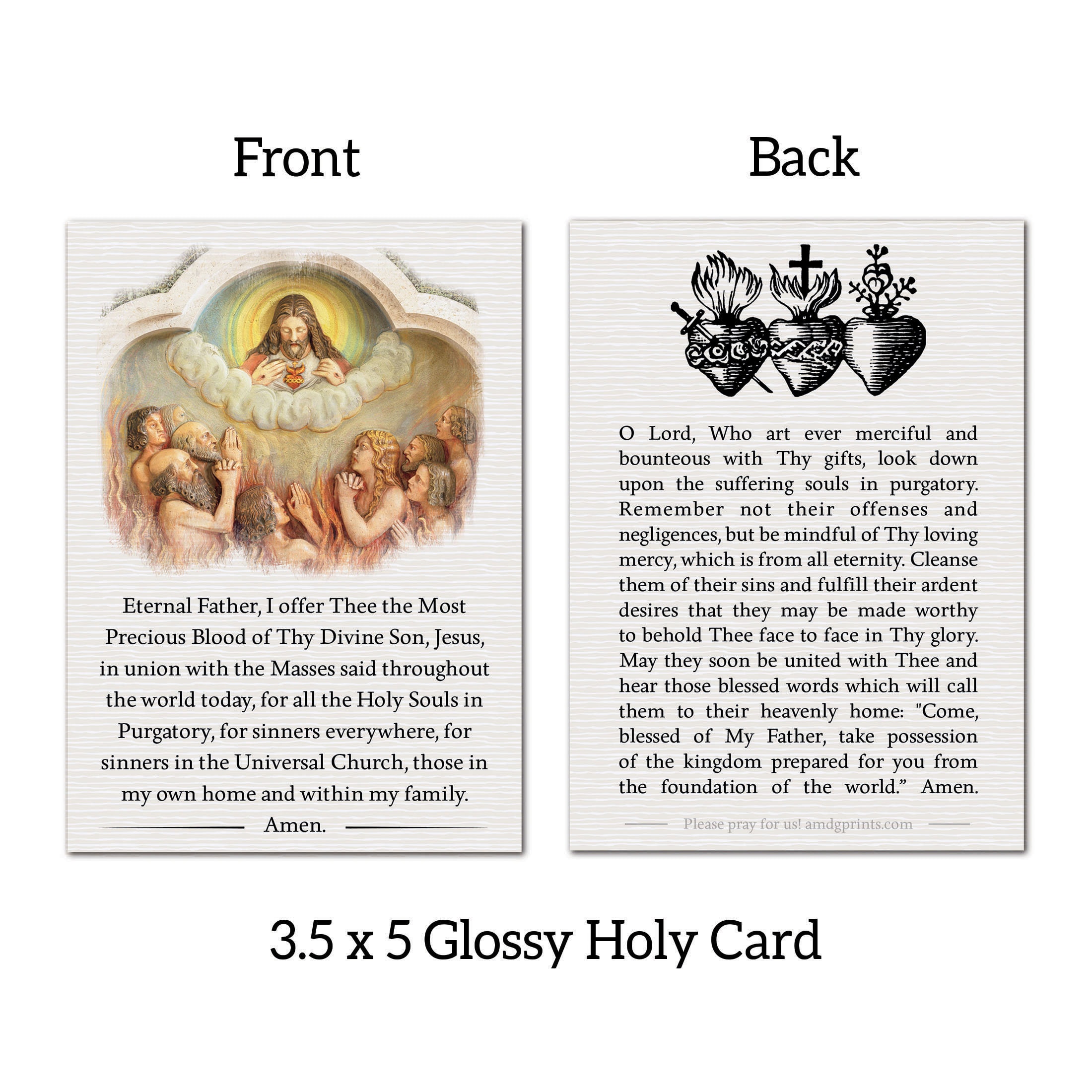 Holy Cards Qty 10-200 Eternal Father Prayer, Prayer of St Gertrude ...